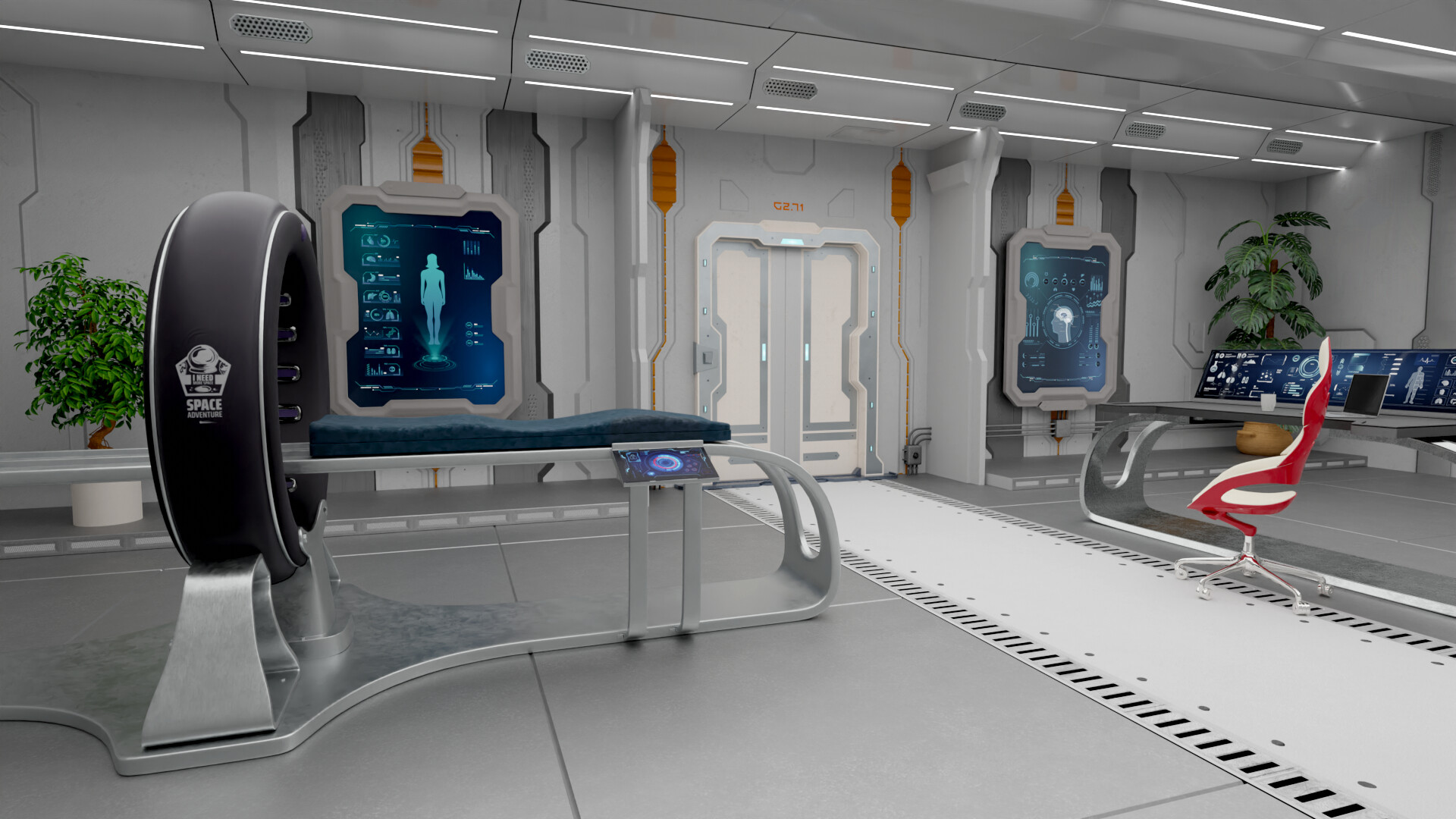 ArtStation - Futuristic Medical Laboratory: Aboard a Spaceship