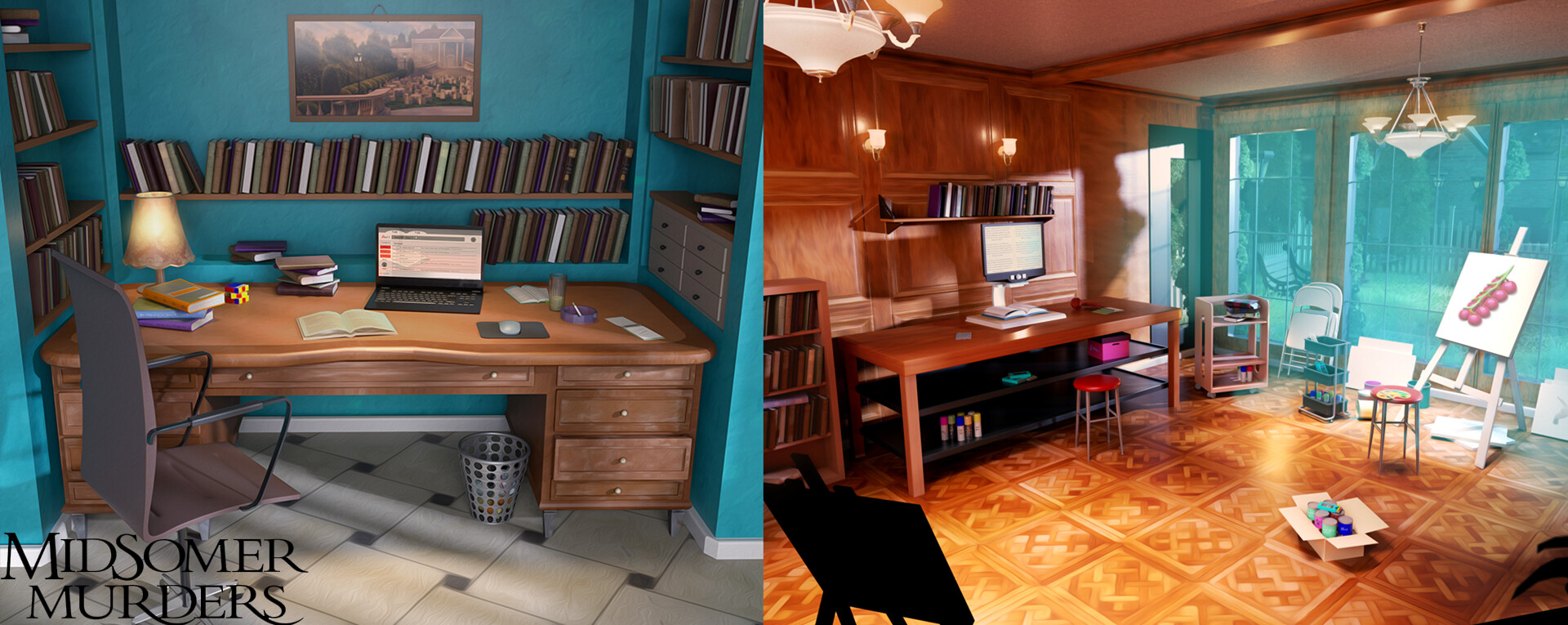 ArtStation - Environment's for Qiiwi Games-Midsomer Murders (Mobile Game)