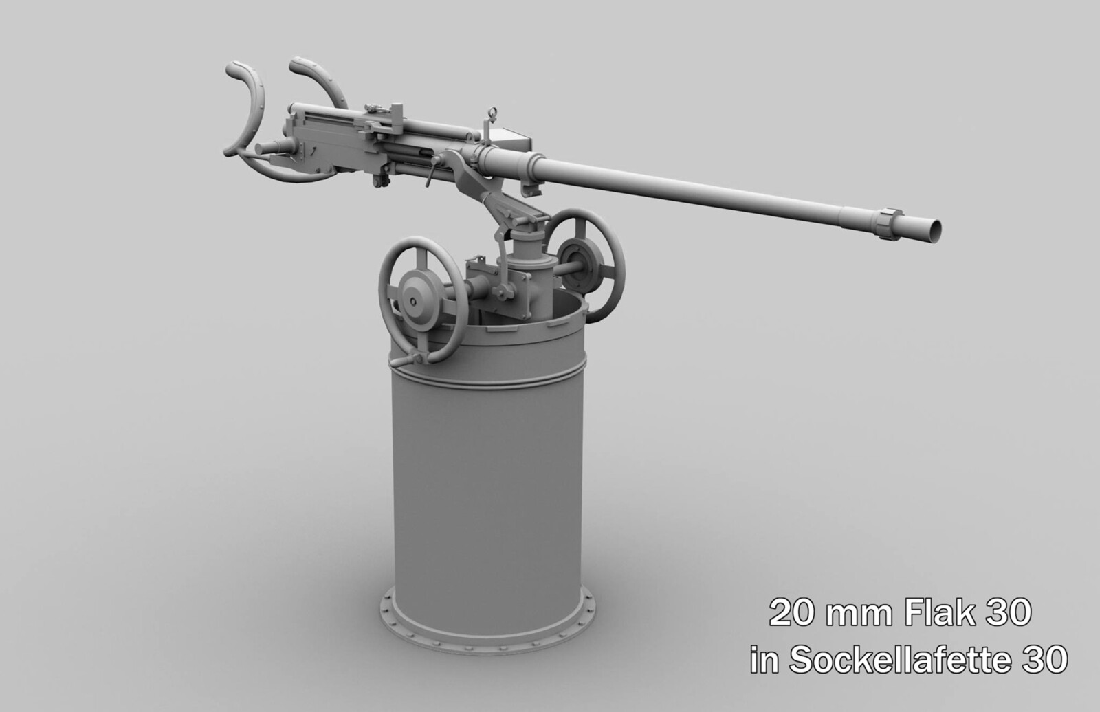 Barbu Gabriel - 20 mm Flak 30 in Sockellafette 30