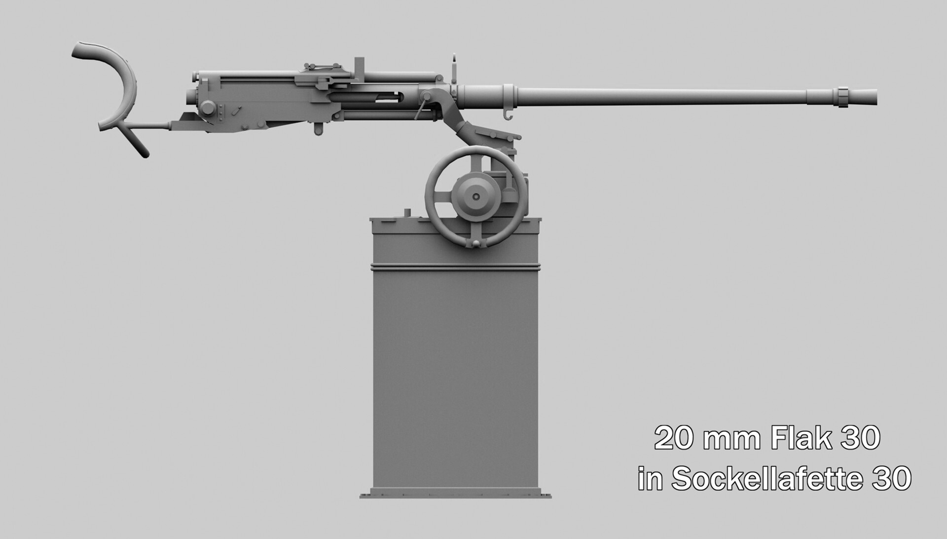 Barbu Gabriel - 20 mm Flak 30 in Sockellafette 30