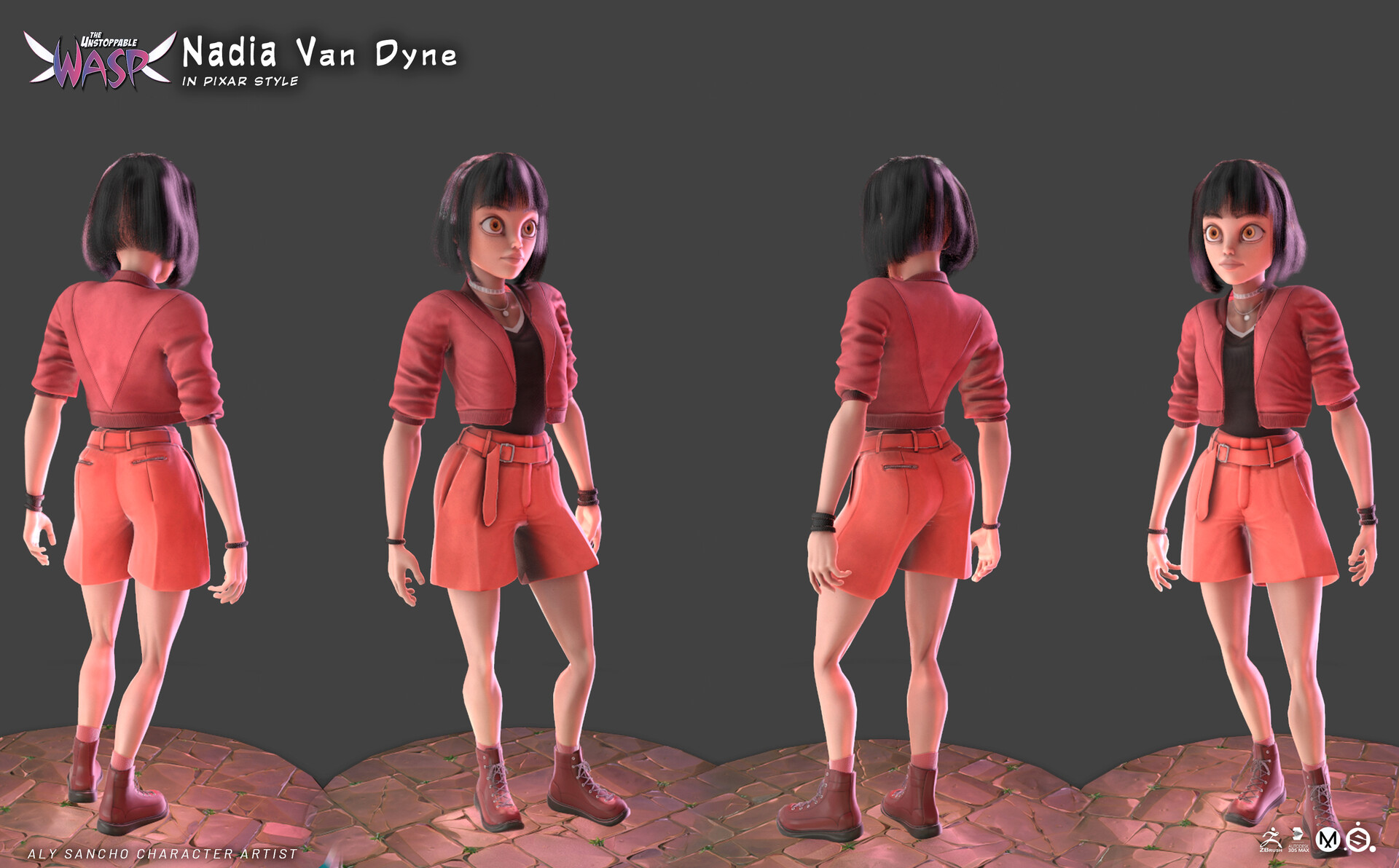 Aly Sancho | Sandchild - 3D Character Model: Nadia Wan Dyne (The Wasp)