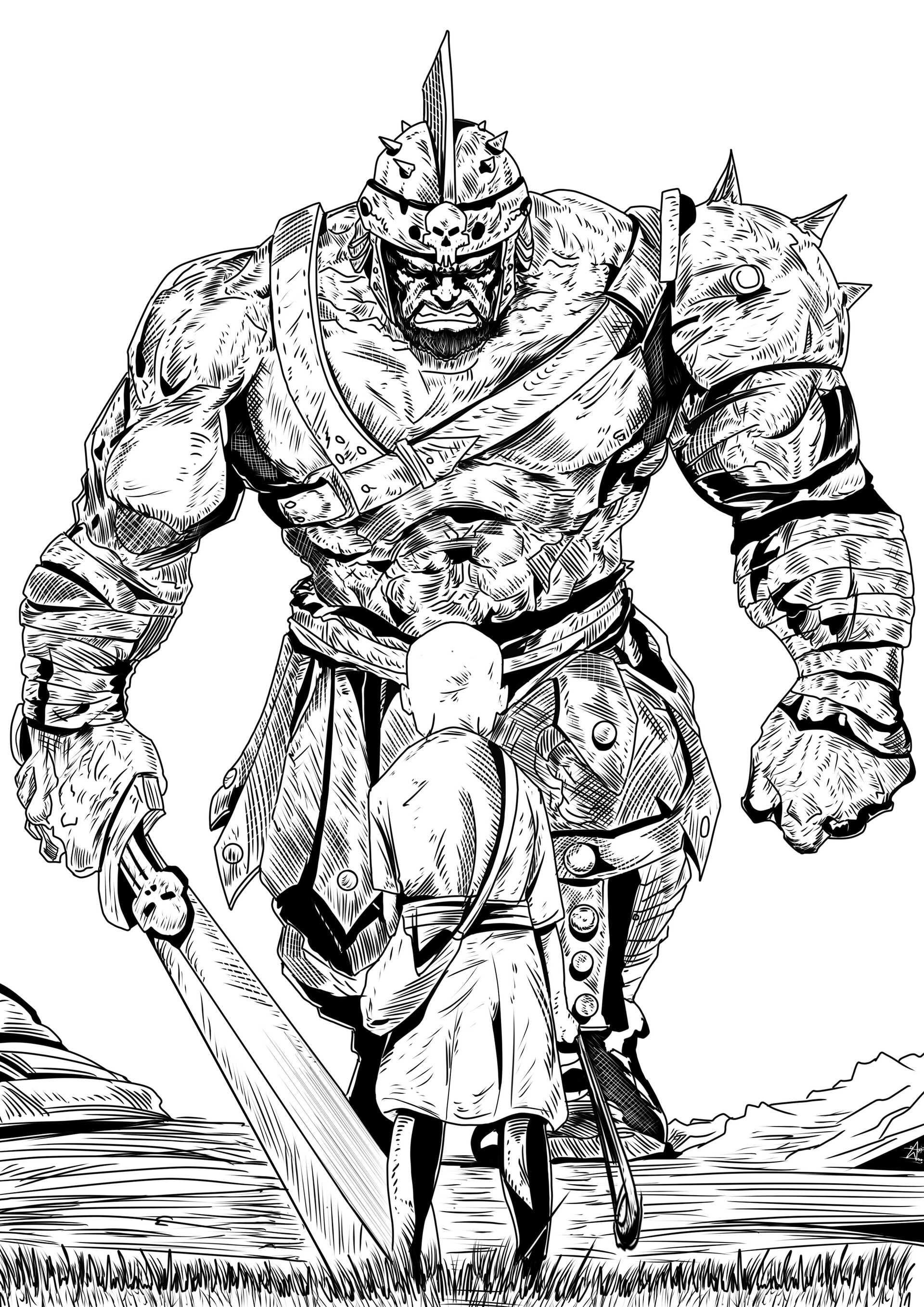 ArtStation - David and Goliath