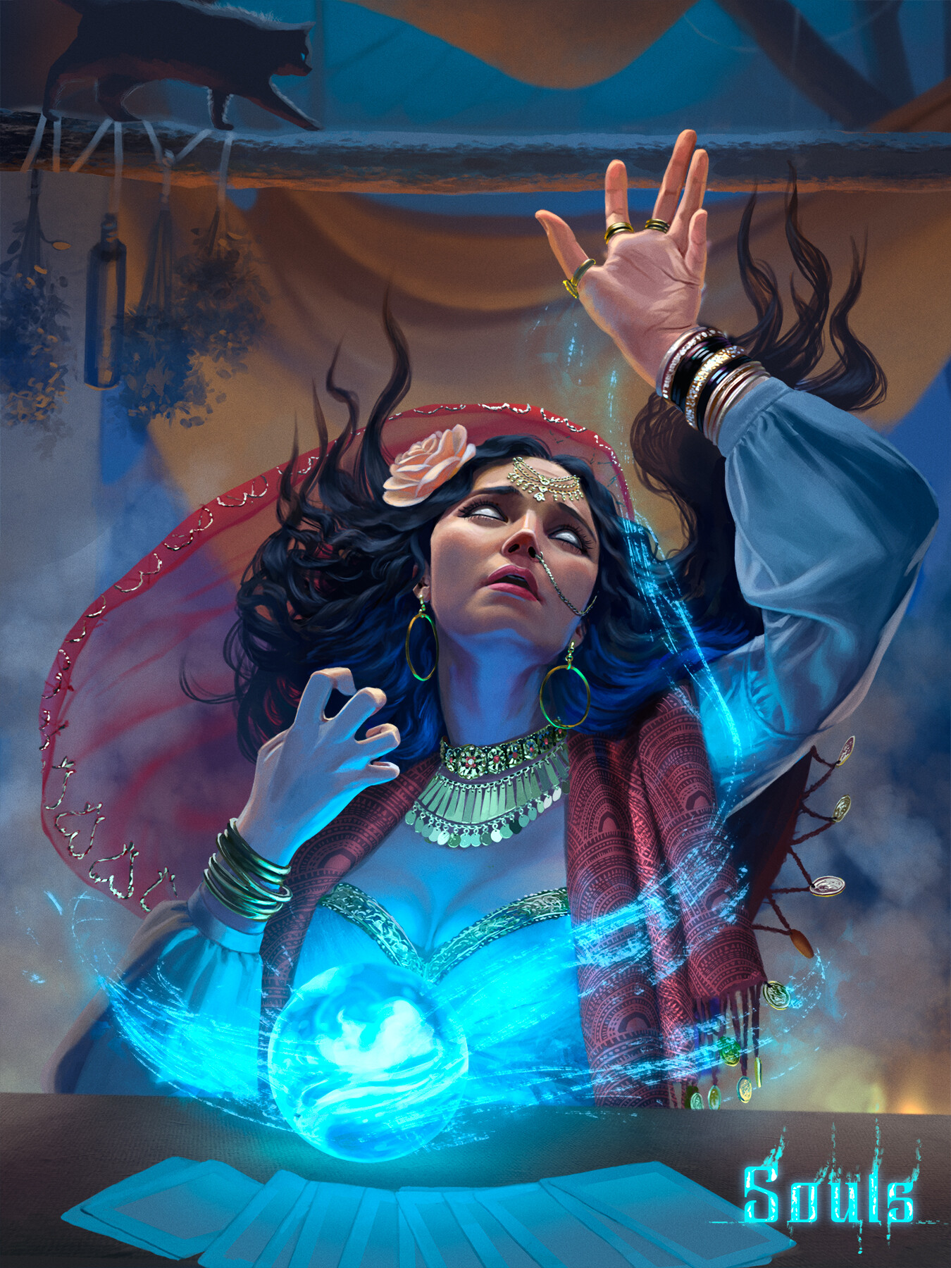 ArtStation - Souls card: Water oracle