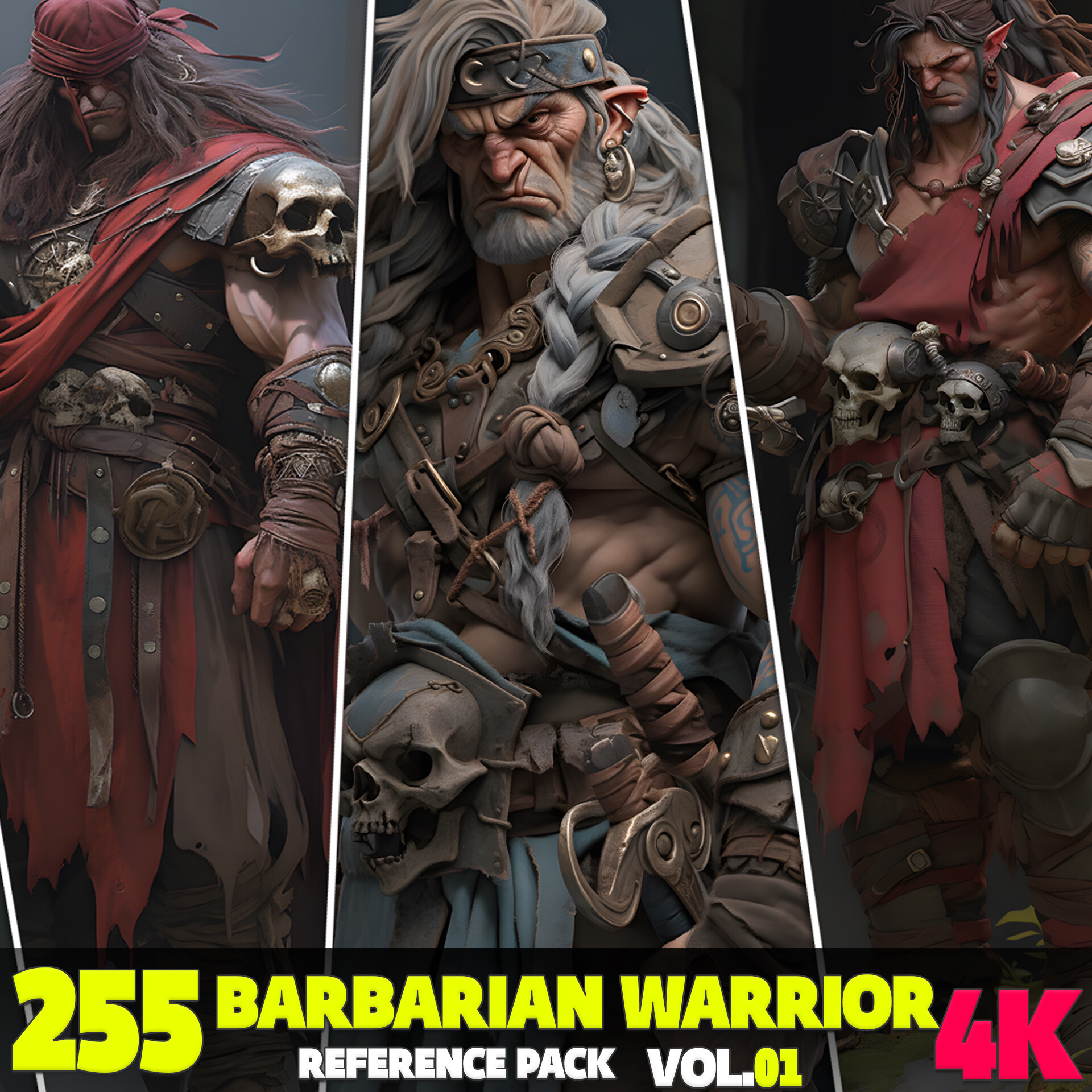 ArtStation - 255 4K Barbarian-Concept Reference Pack Vol.01