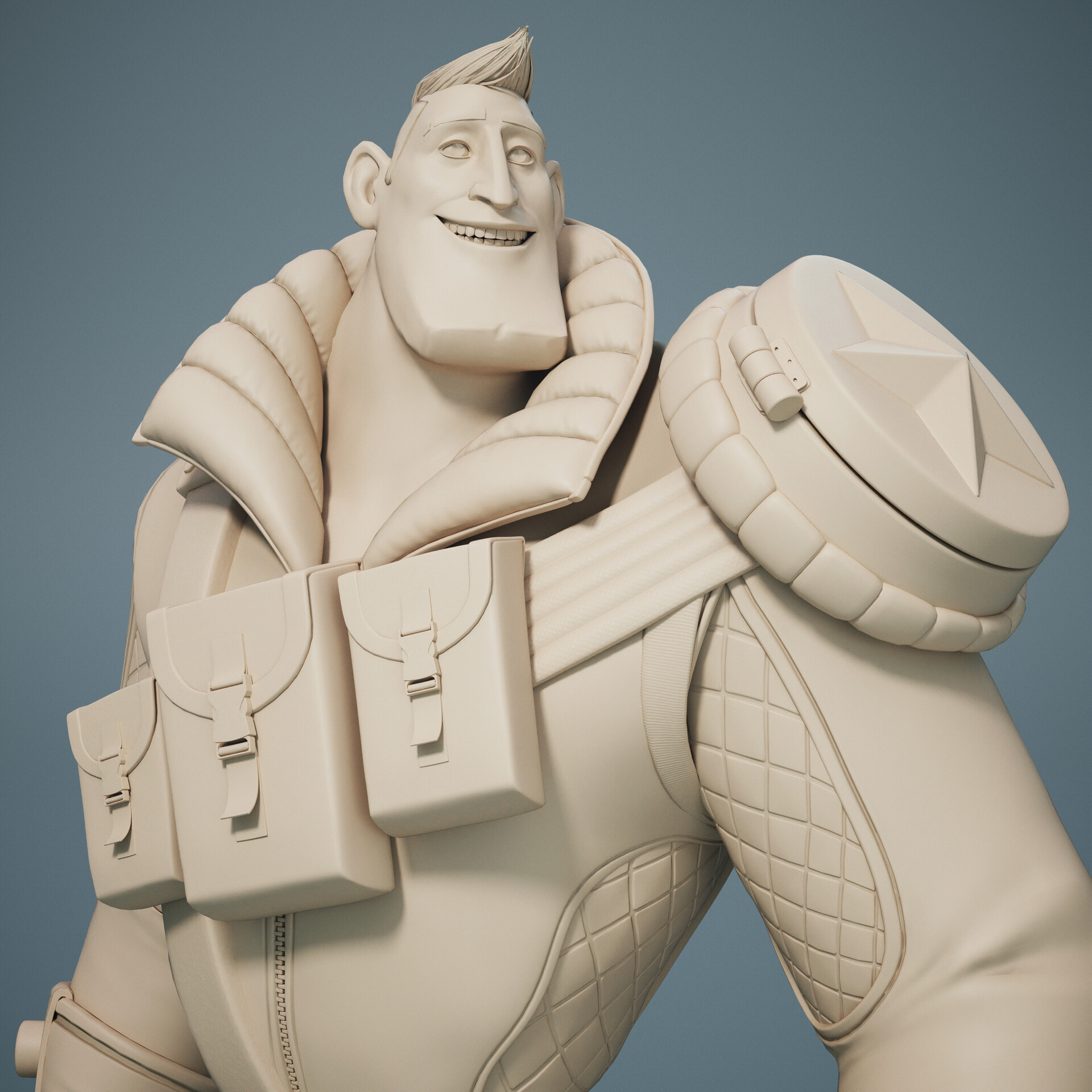 ArtStation - Mech Pilot - Clay
