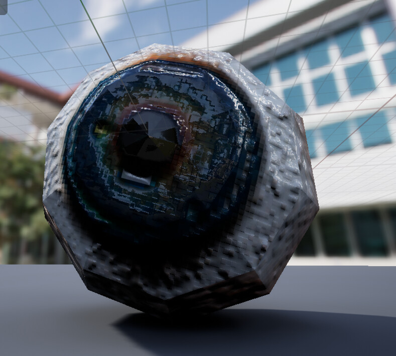 ArtStation - Low poly eye with pixel texture