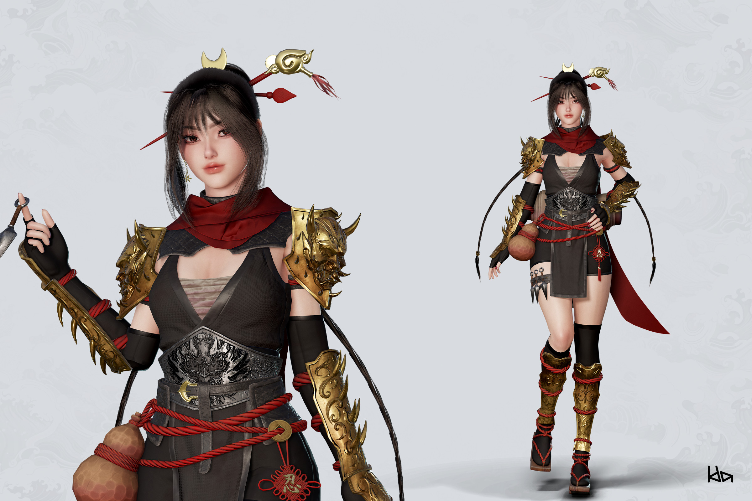 Ida Faber - Akane The Shinobi Girl - Game Ready