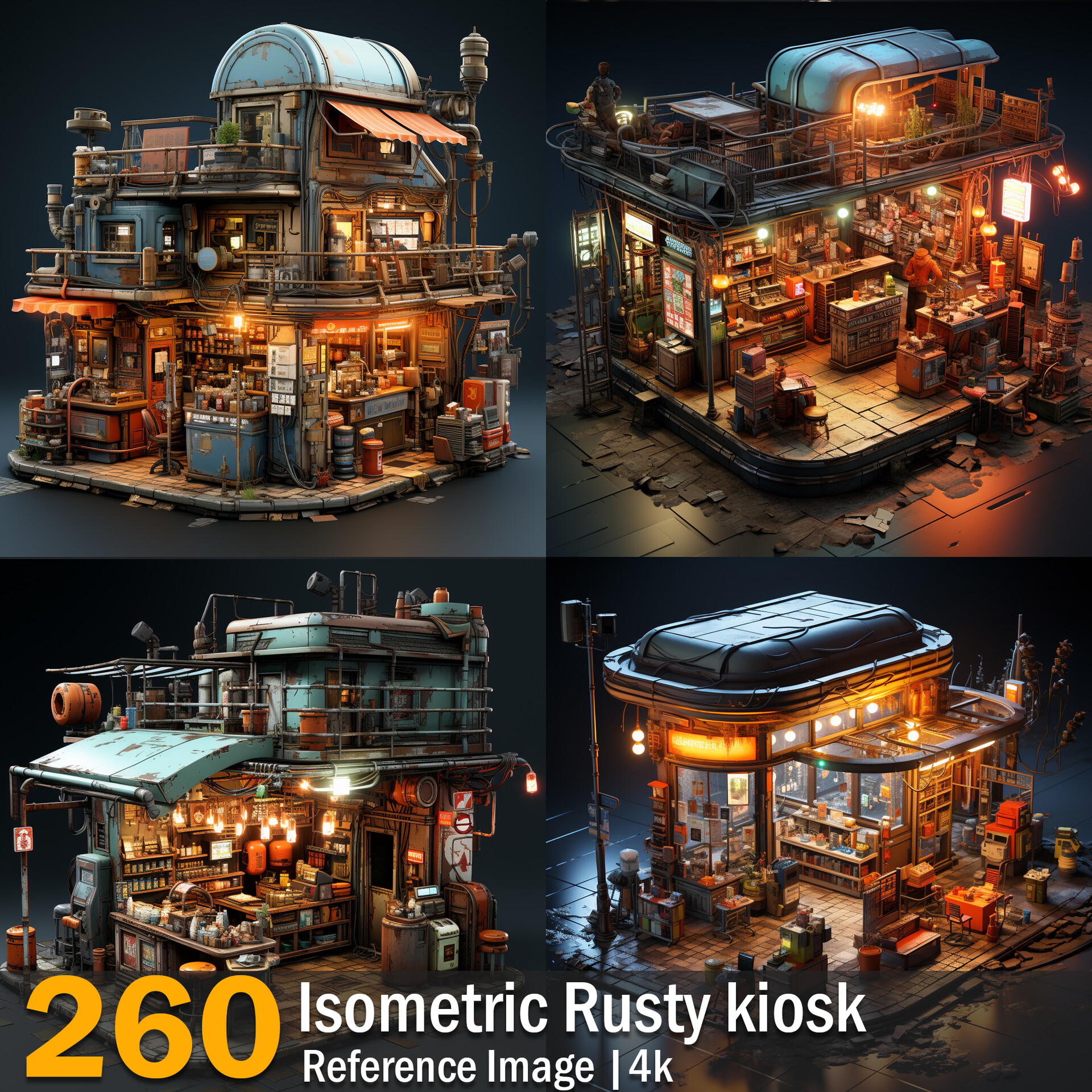 ArtStation - Isometric Rusty kiosk | Reference Images | 4K