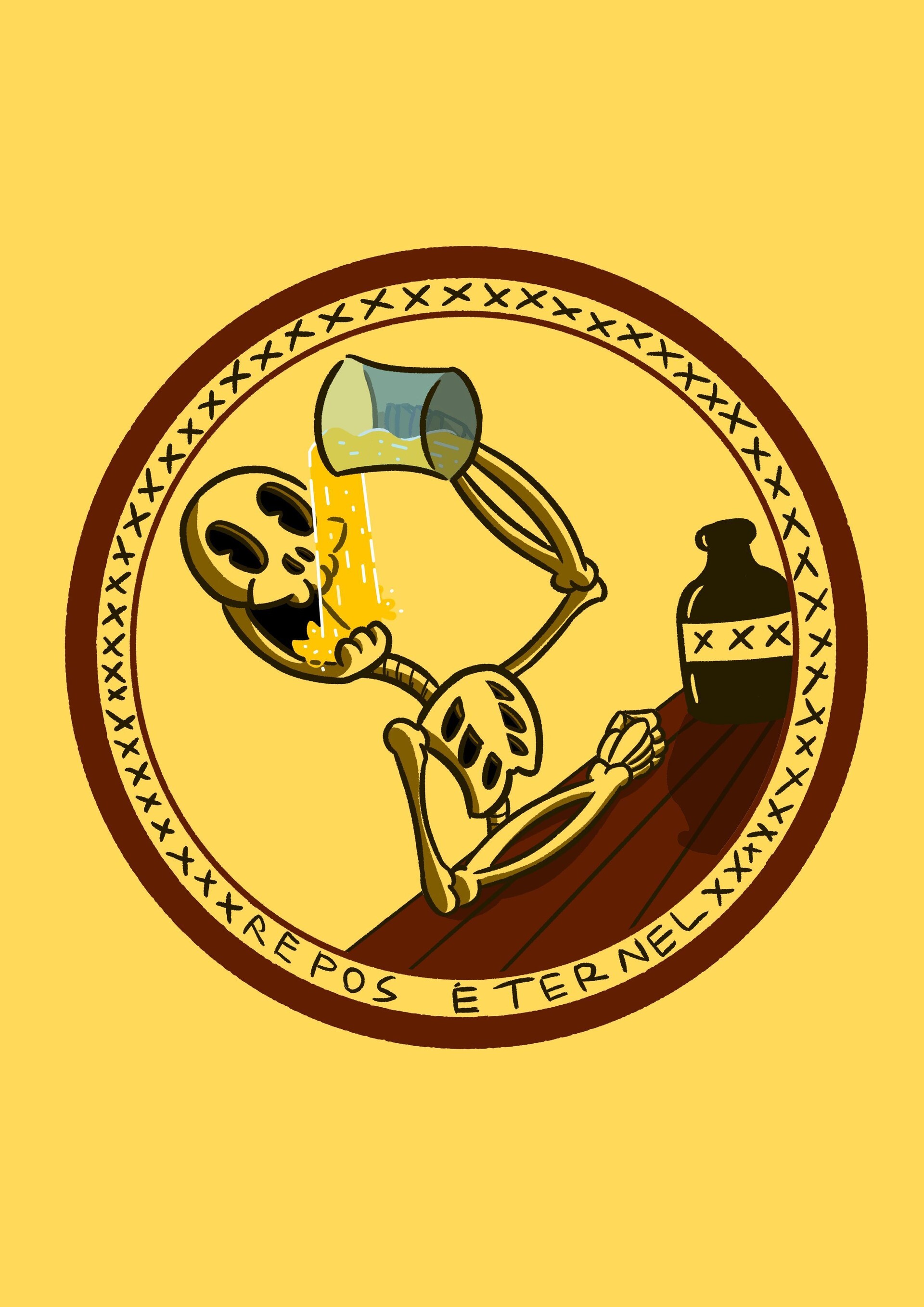 ArtStation - squeleton drinking