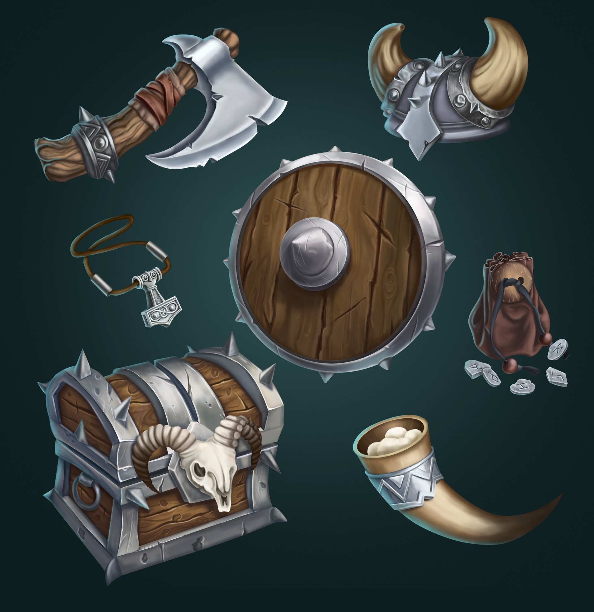 ArtStation - Viking props