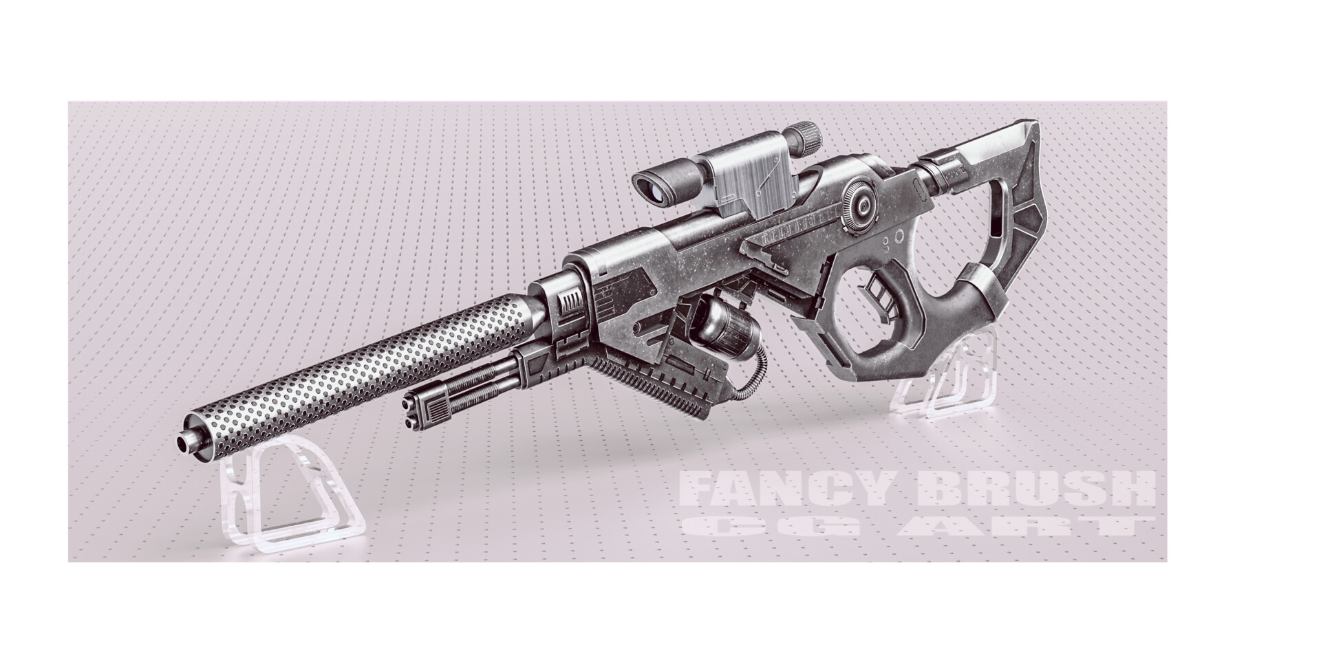 ArtStation - Sci-Fi Scoped Rifle