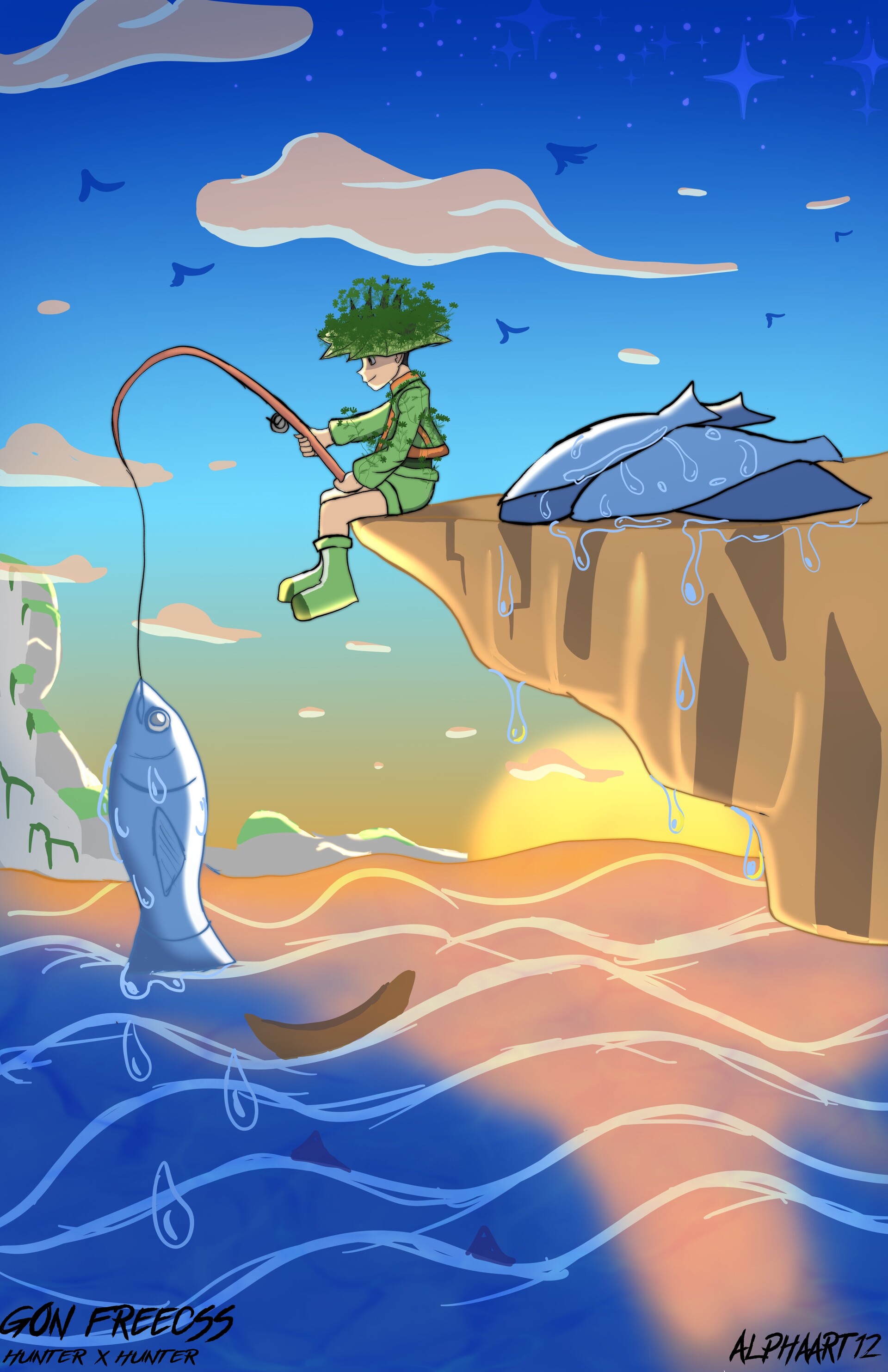 ArtStation - Gon fishing