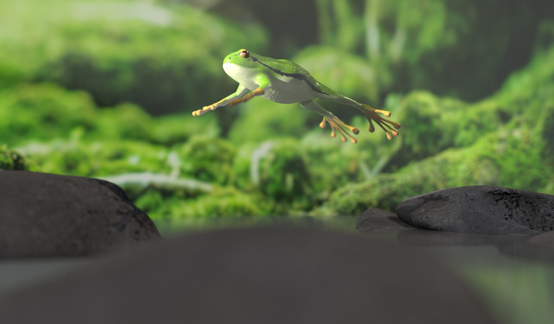 ArtStation - Frog in sunlight