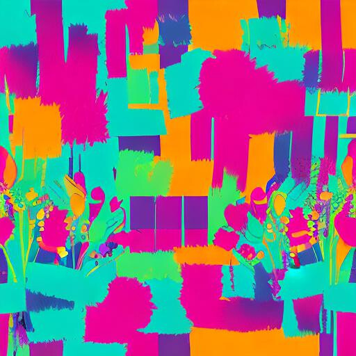 ArtStation - Garden Block in pop color