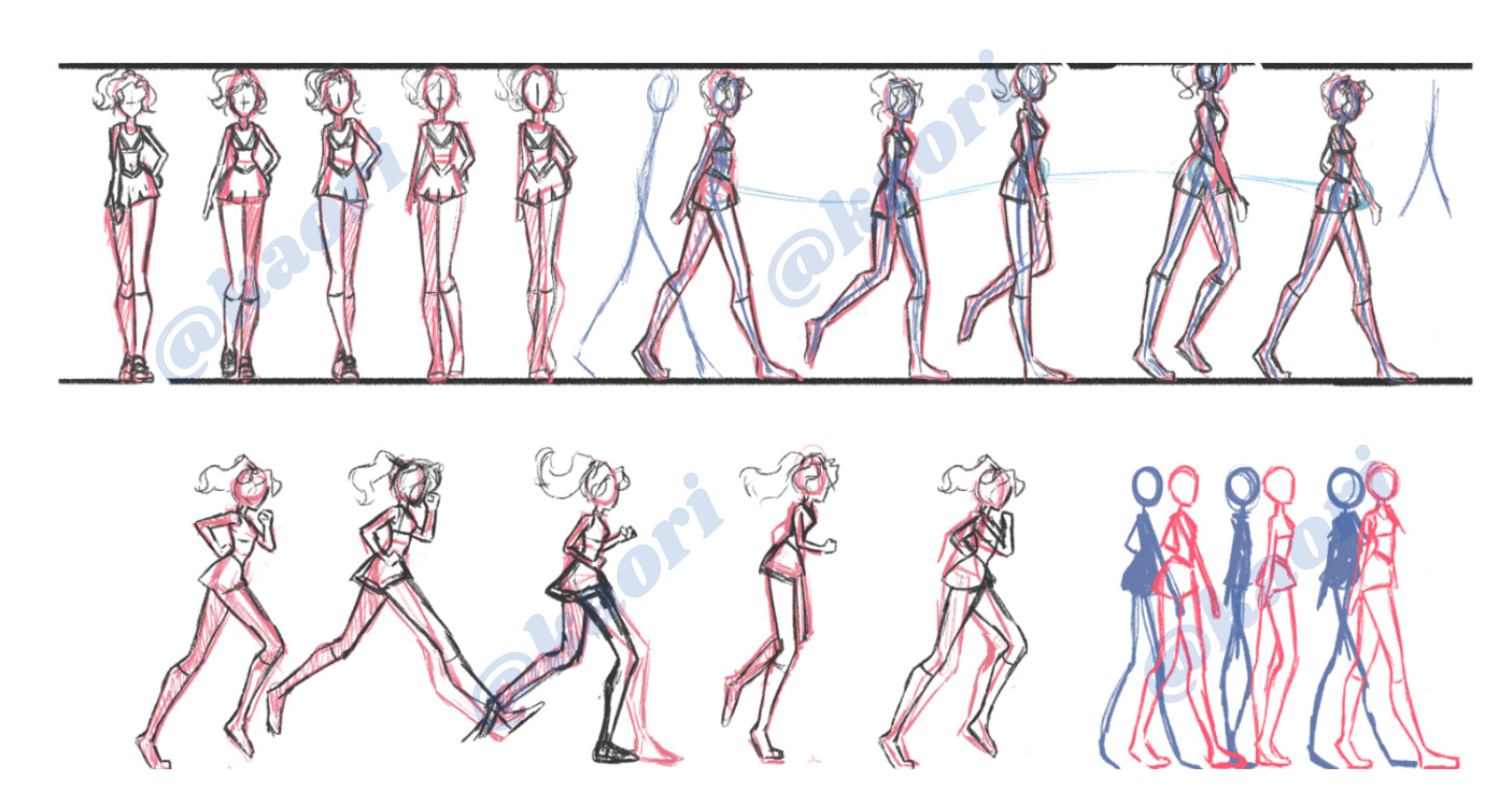 ArtStation - actions - walk + run