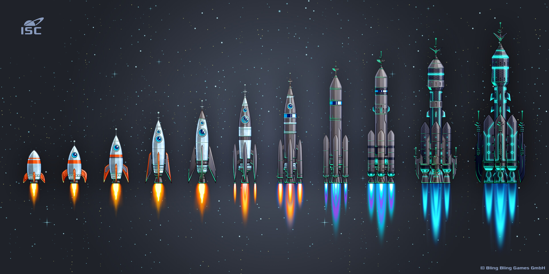 ArtStation - Idle Tycoon: Space Company - Rockets Concept