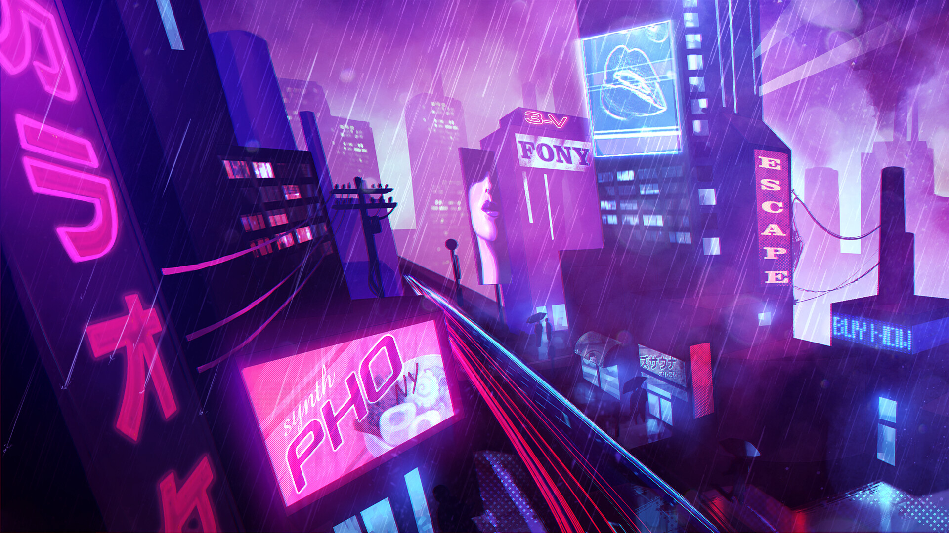 ArtStation - Interactive Tech-noir Story scene illustrations