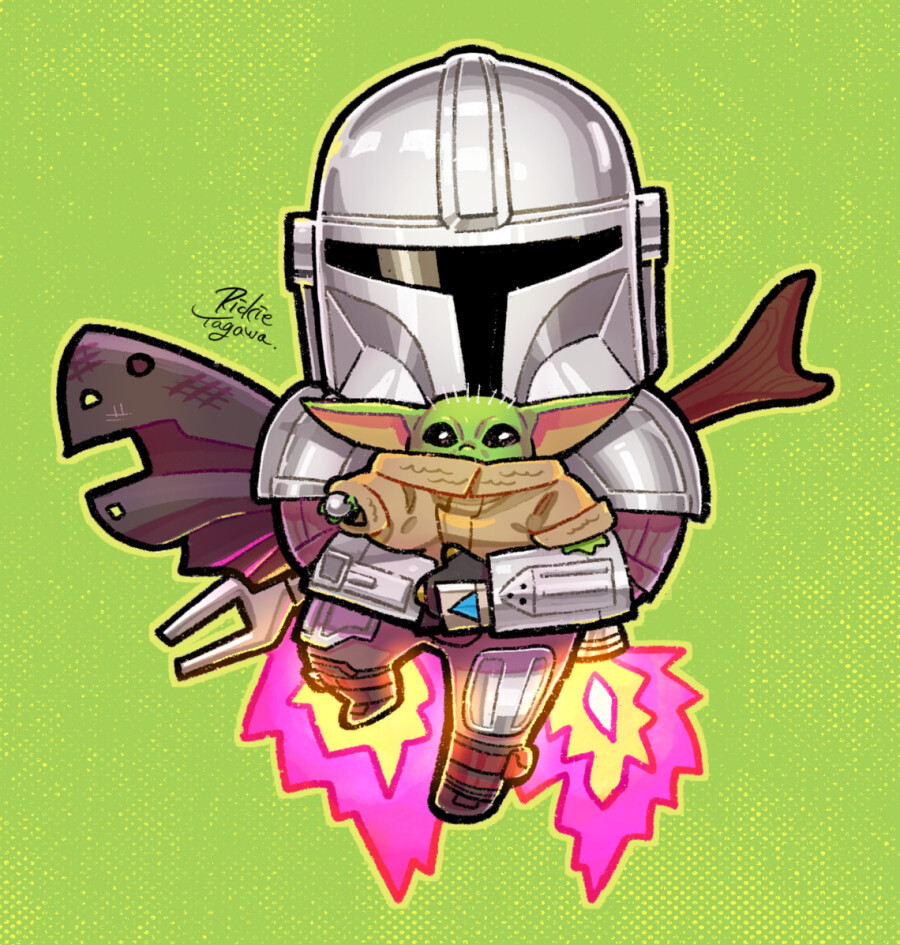 ArtStation - [Fanart] The Mandalorian & Grogu
