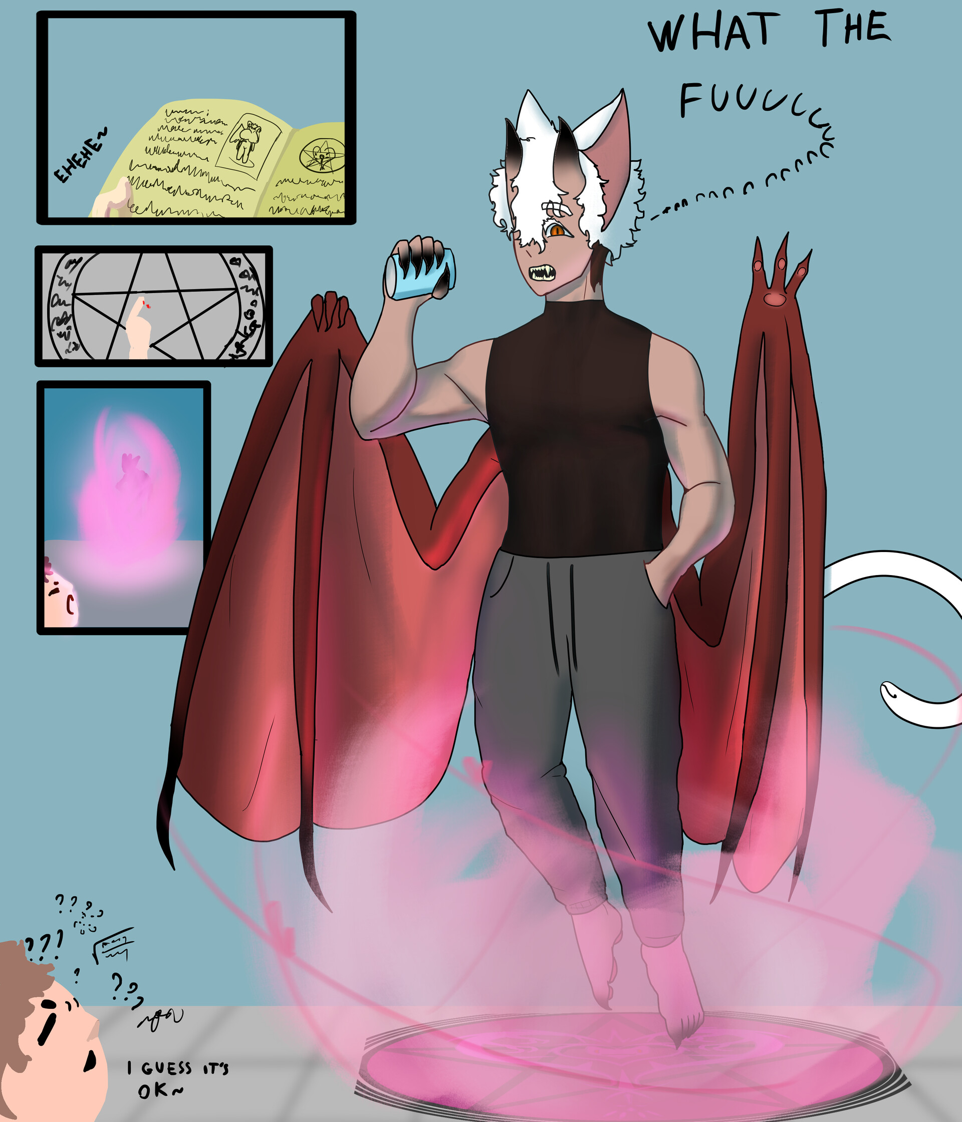 ArtStation - Cat dude summoning.