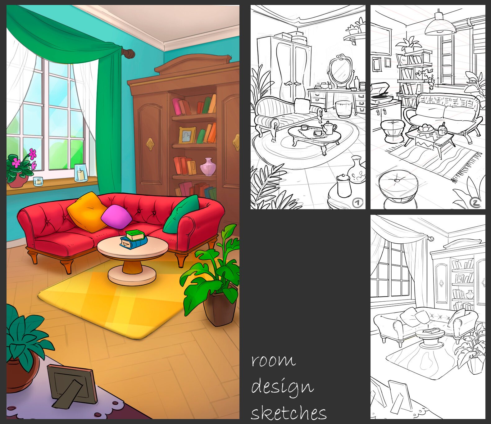 ArtStation - room scetches