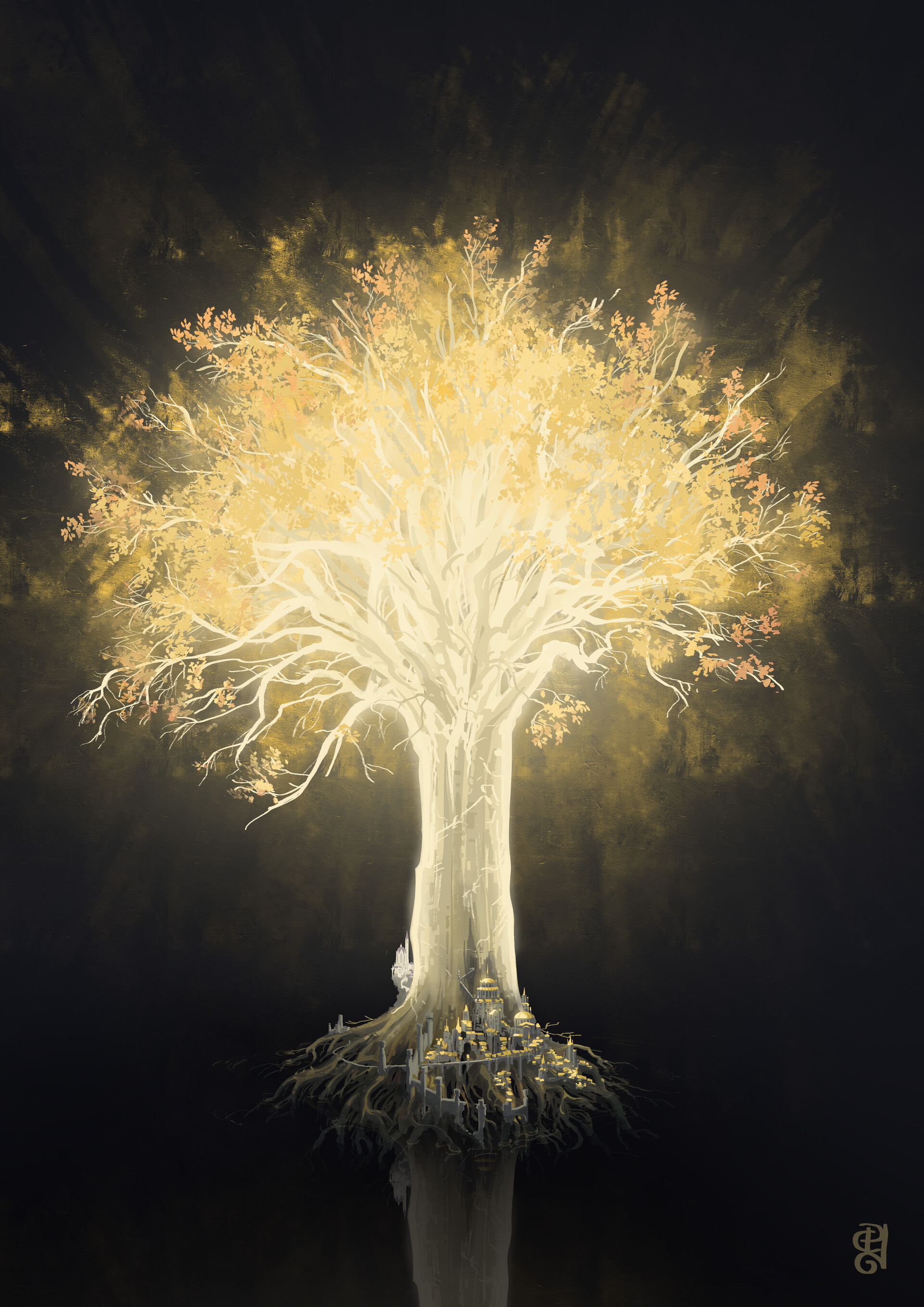 ArtStation - Erdtree of the Sea of lamps