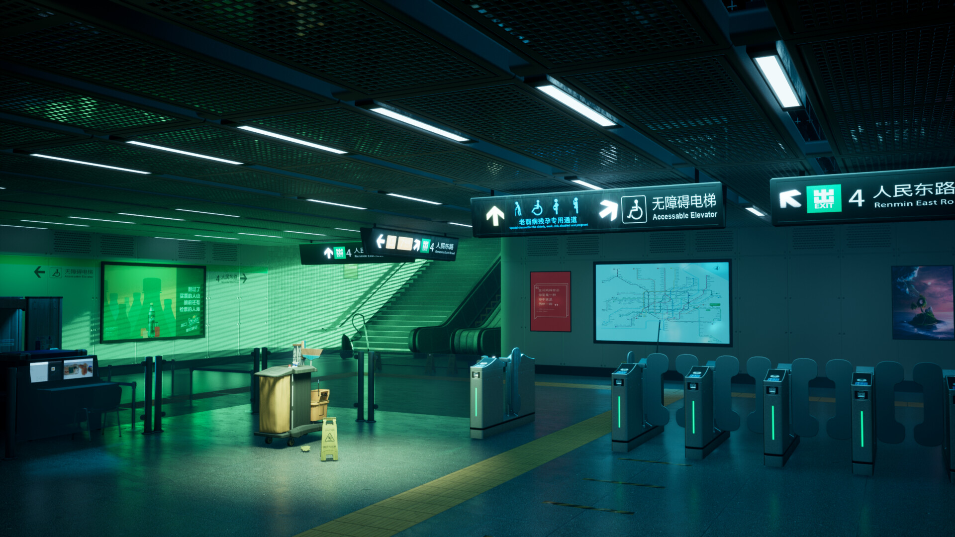 ArtStation - metro station