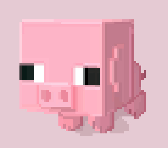 ArtStation - Minipig Minecraft Pixelart