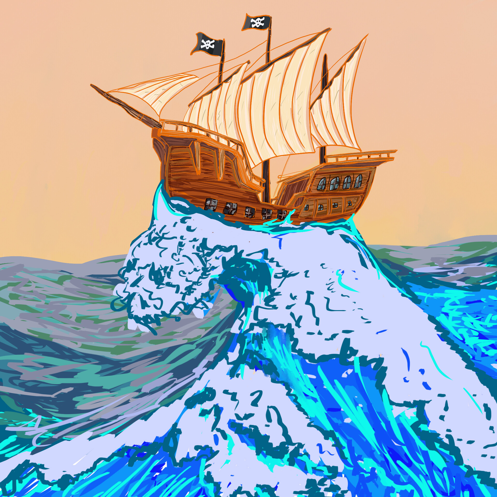 ArtStation - Sea Surfing