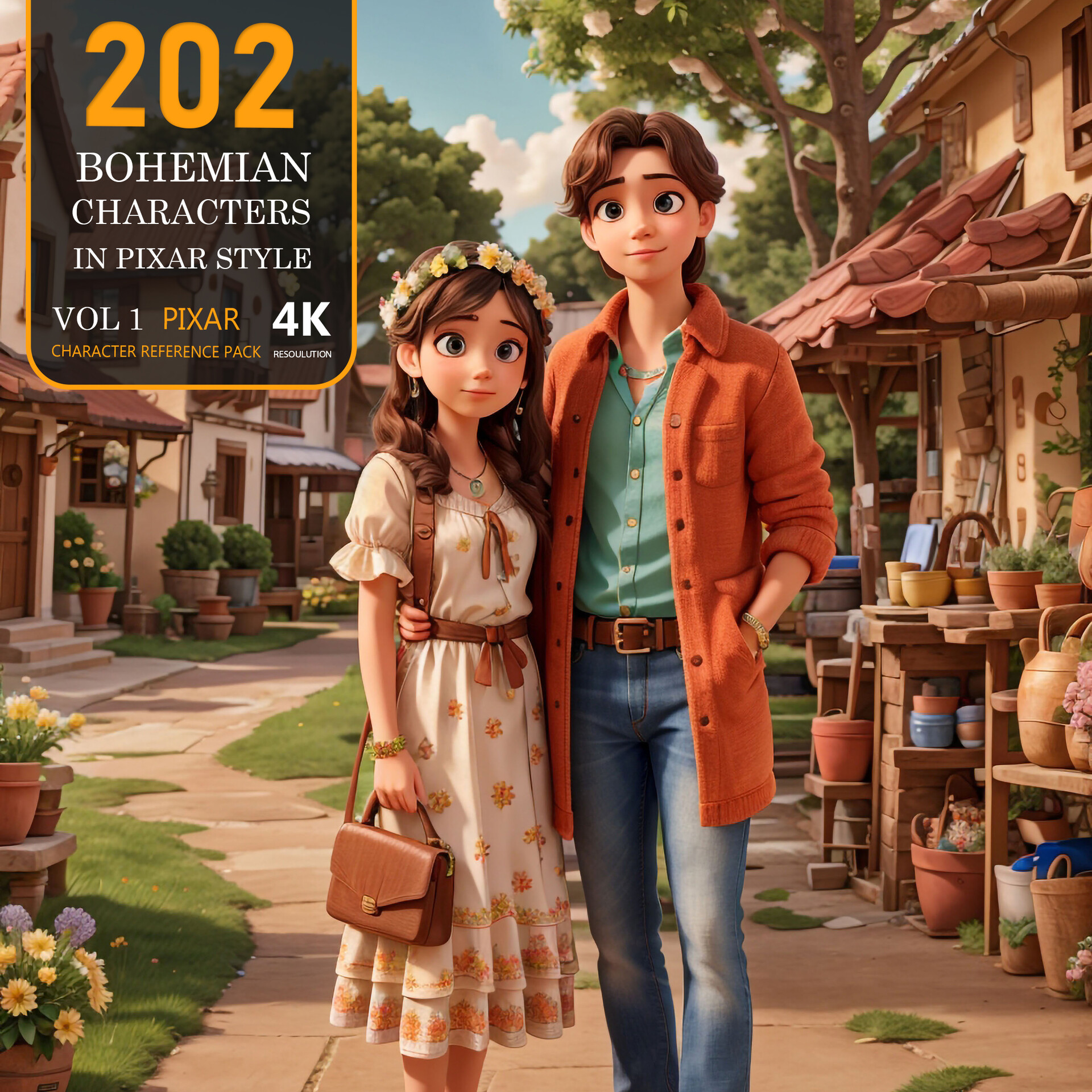 ArtStation - Bohemian Characters In Pixar Style Vol 1-4K | Pixar ...