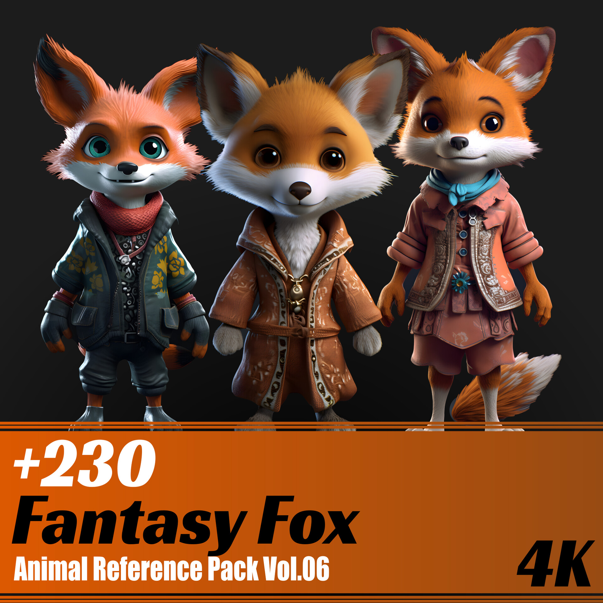 ArtStation - +230 Fantasy Fox | 4K | Animal Reference Pack Vol.06
