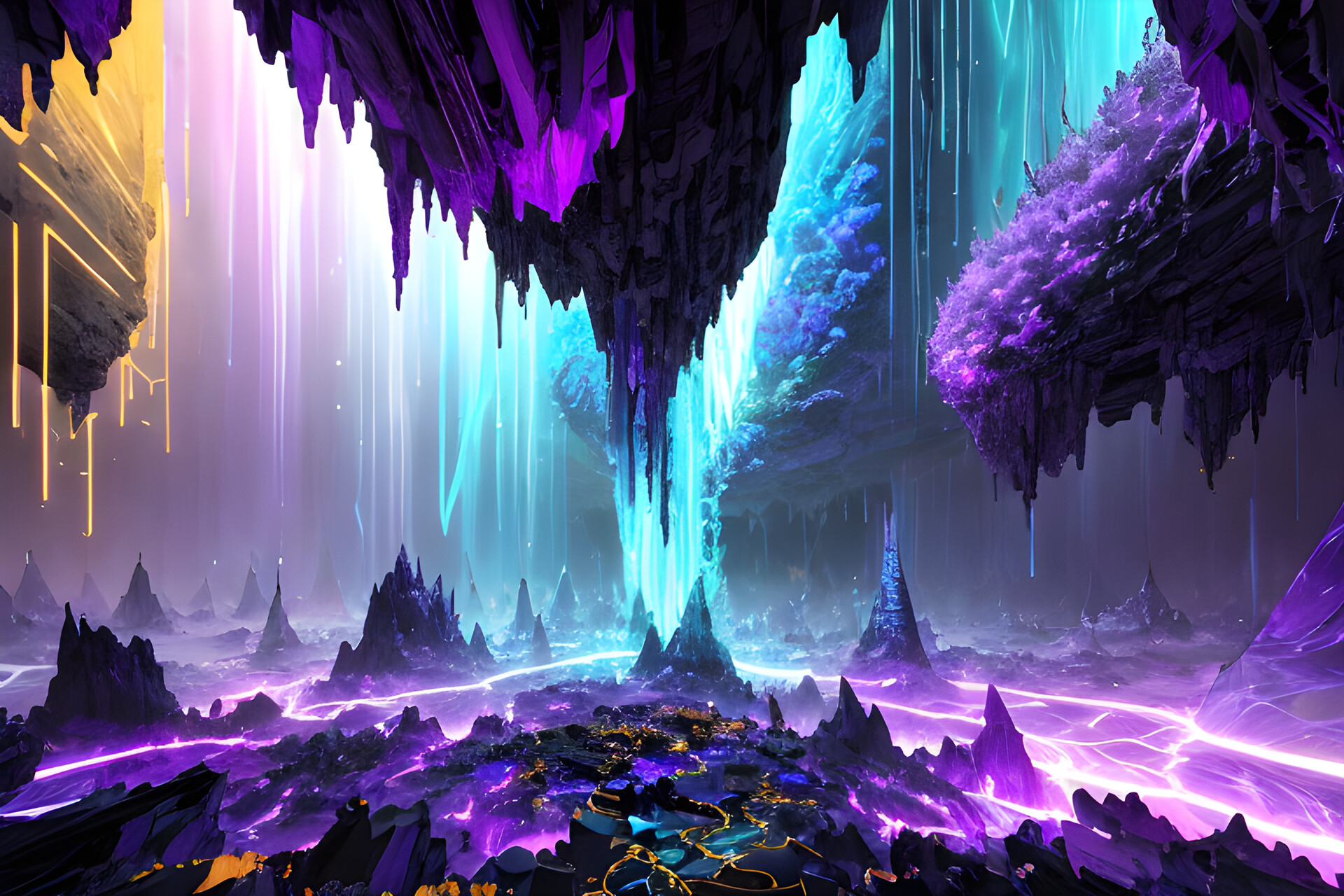 Know Less - Magical Cavern Fantasy Art