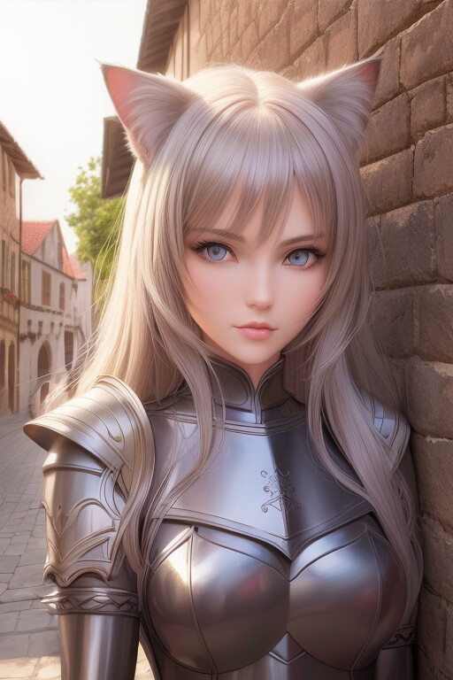 ArtStation - Cat-girl paladin