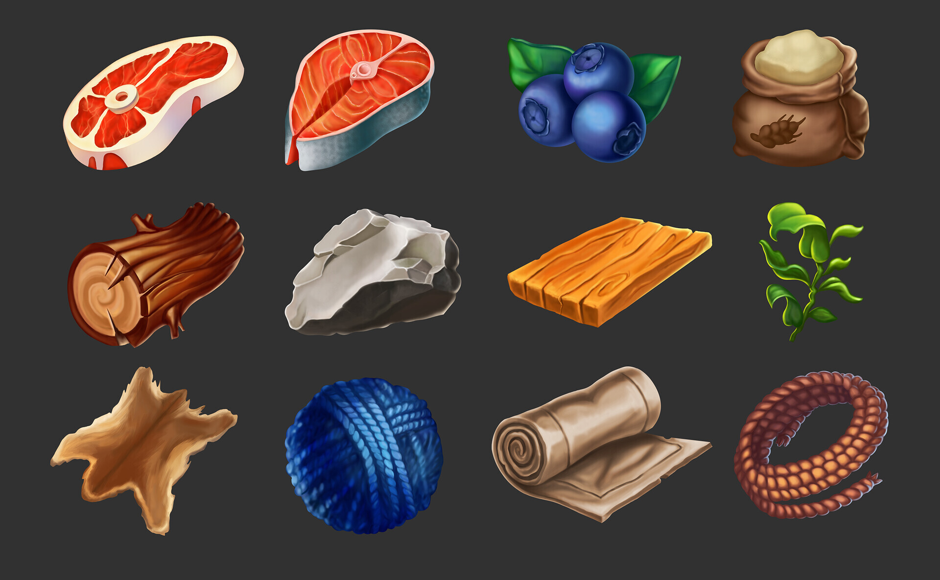 ArtStation - Medieval farm icons