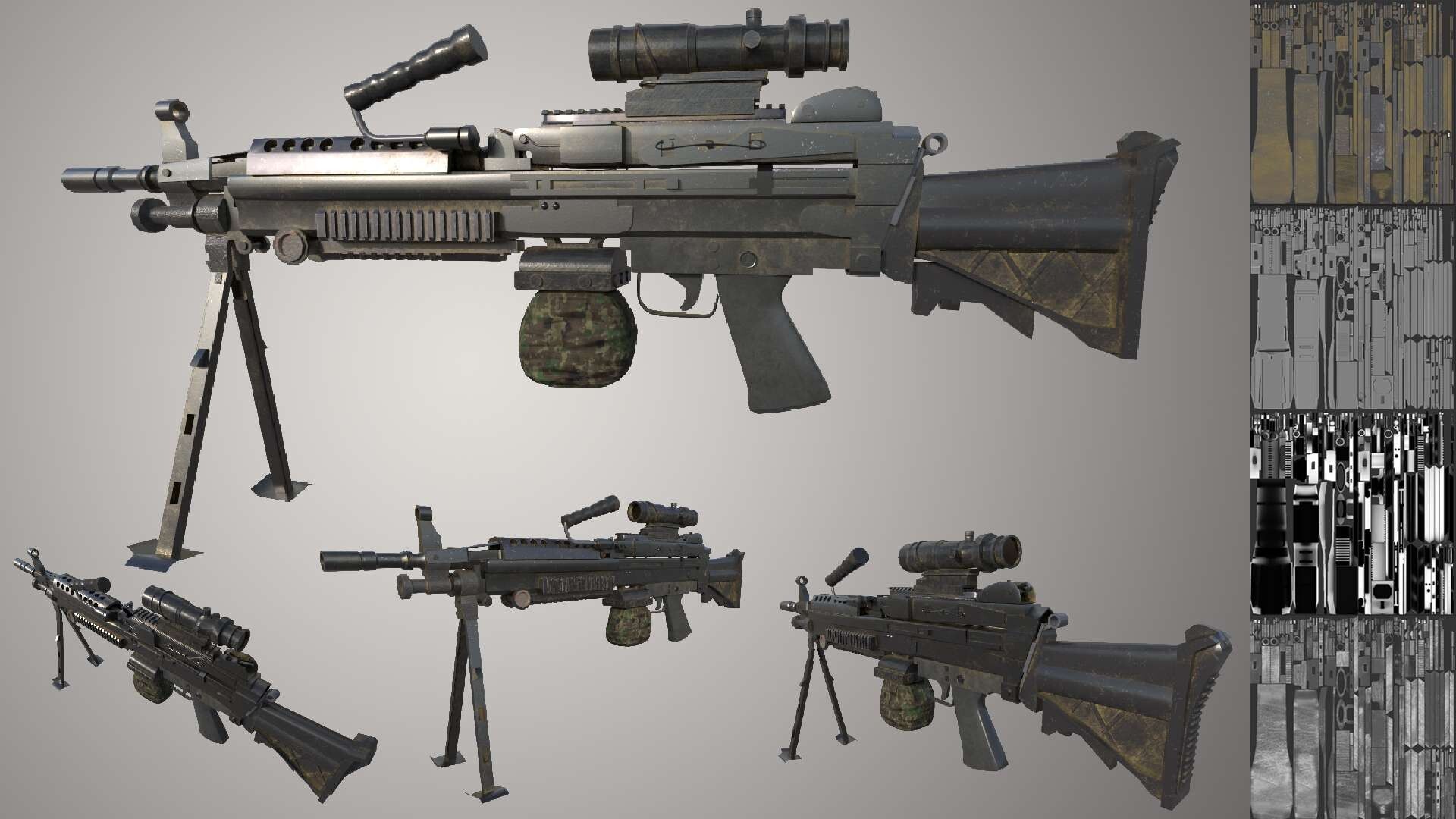 ArtStation - M249 Light Machine Gun