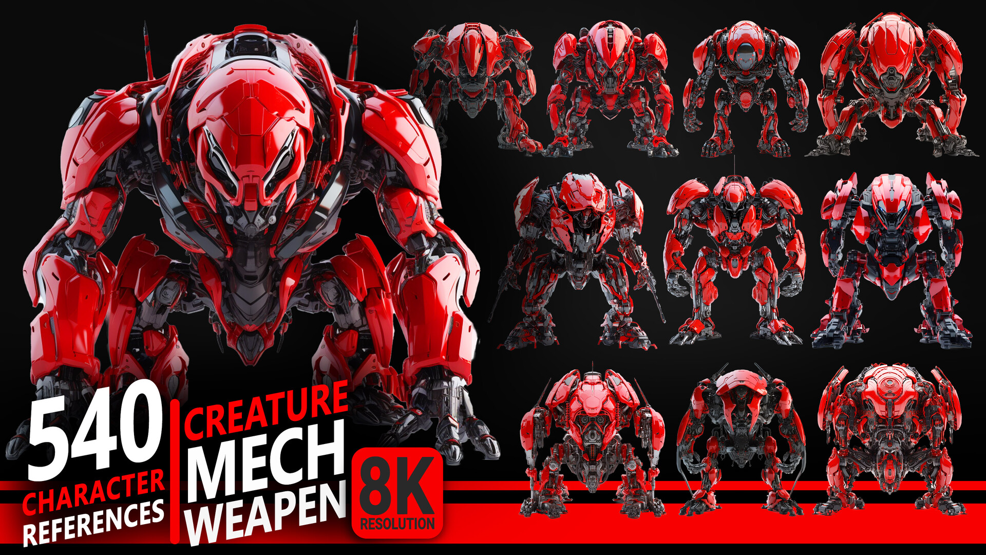 ArtStation - 540 Creature Mech Weapen - Game Asset References | 8K ...