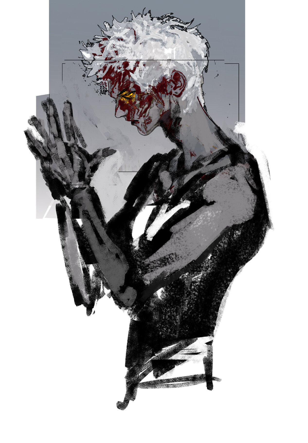 ArtStation - White hair ＆ dark skin