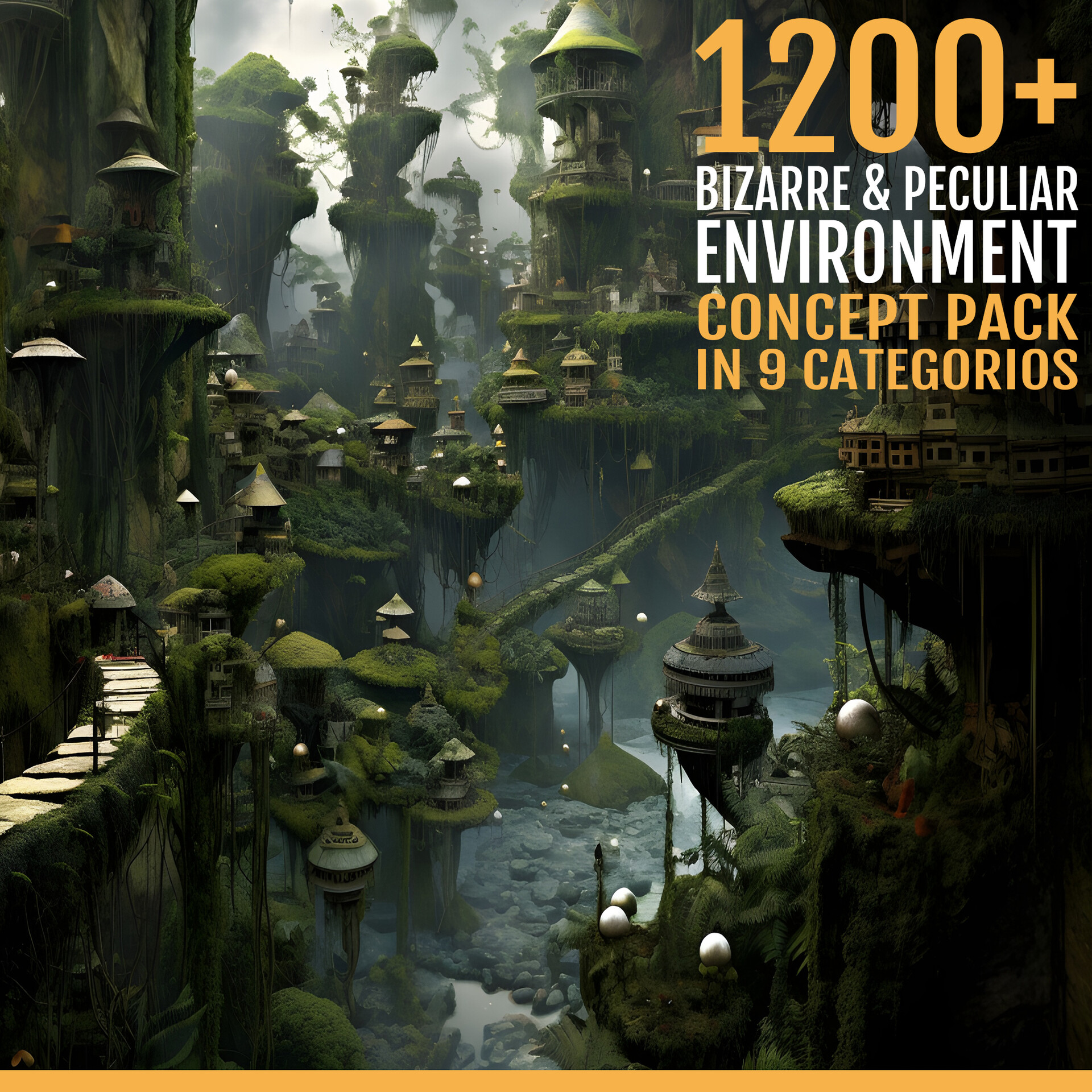 ArtStation - 1200+ Bizarre and peculiar Environments Concept pack in 9 ...