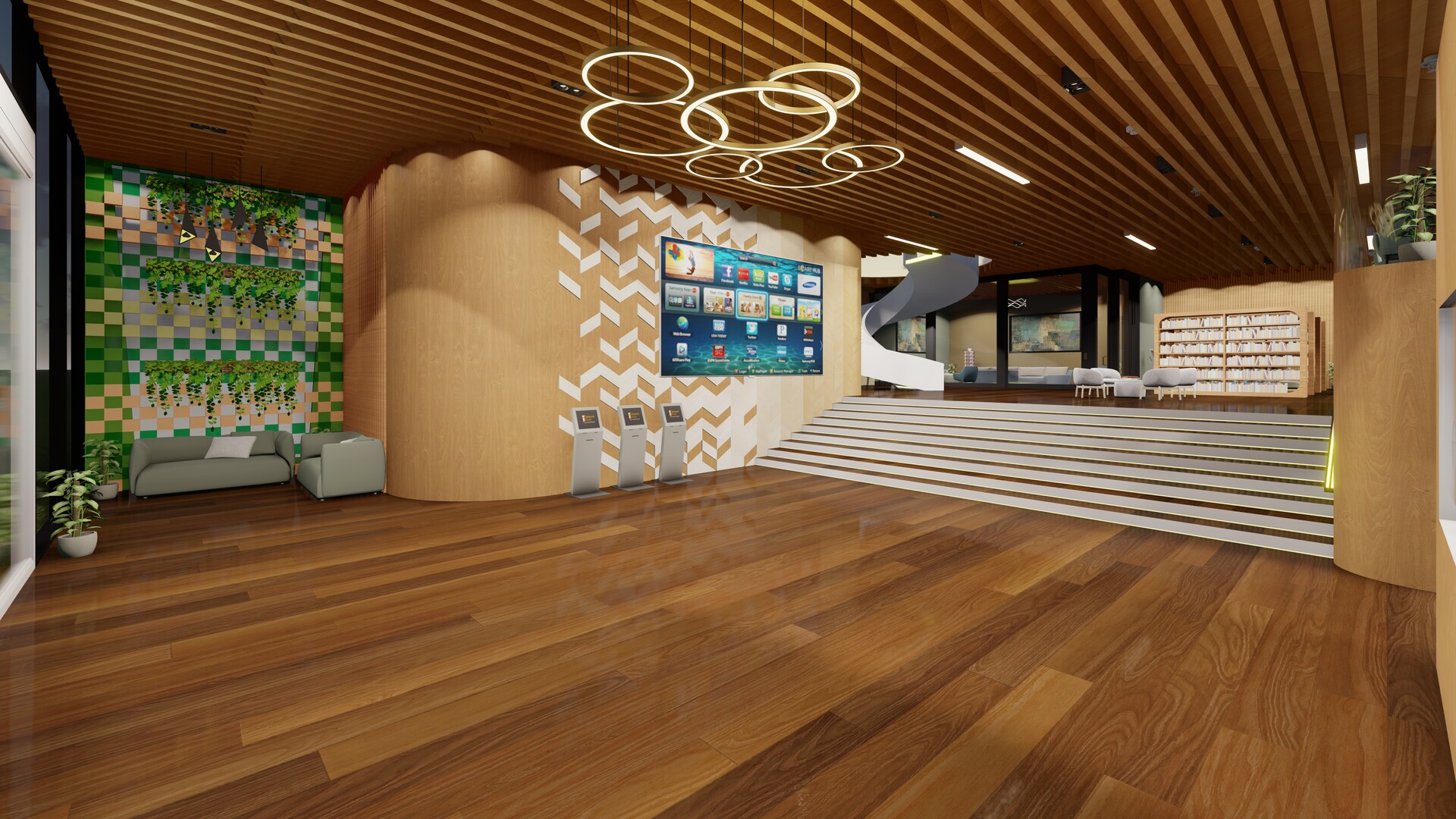 Library Interior Design Planning