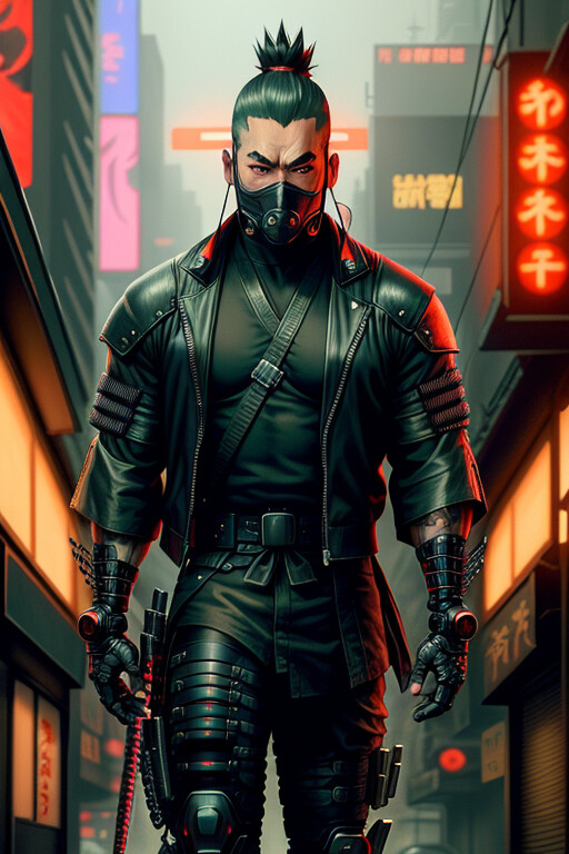 Cyberpunk Street Samurai