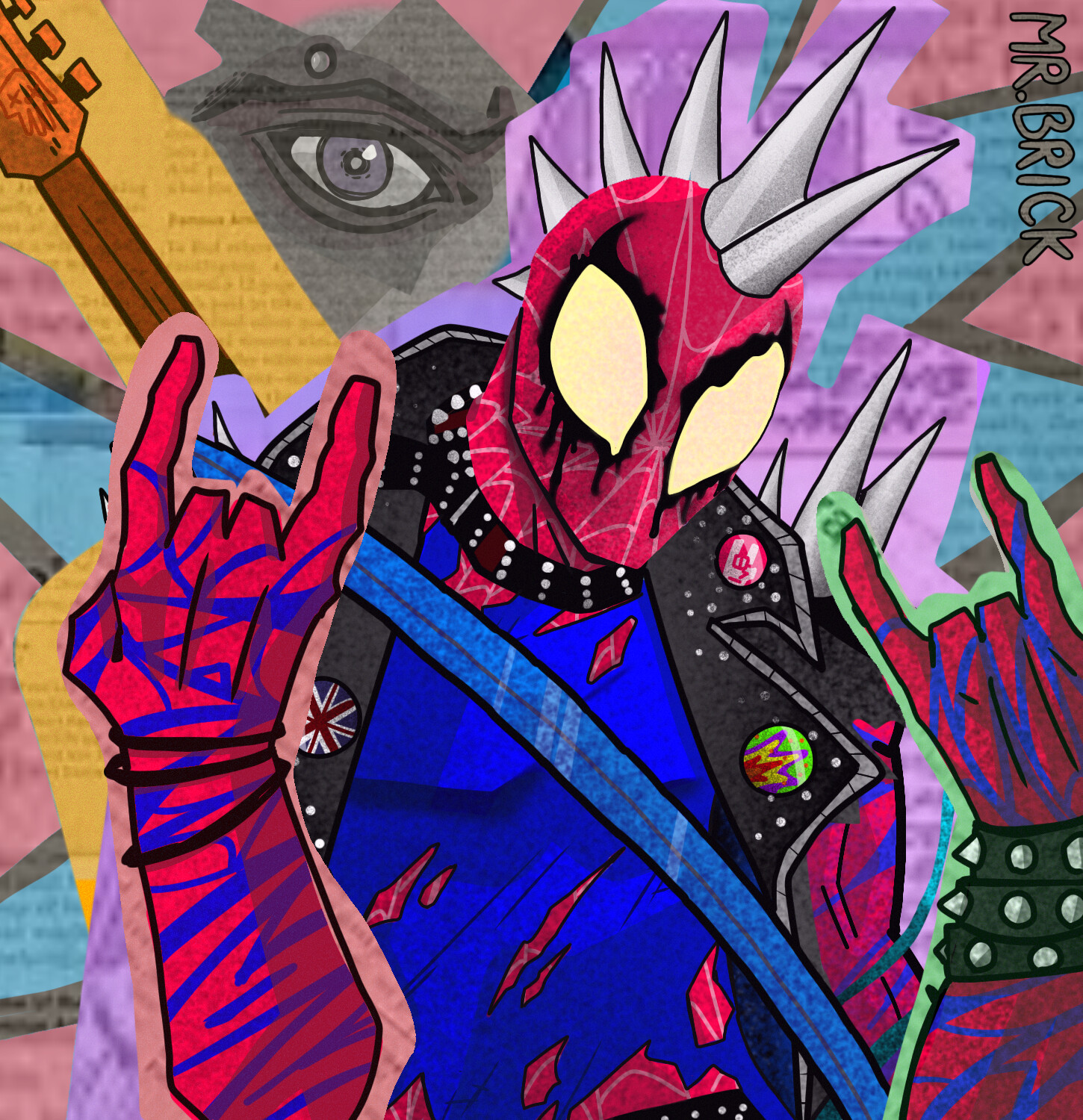 ArtStation - Spider Punk drawing