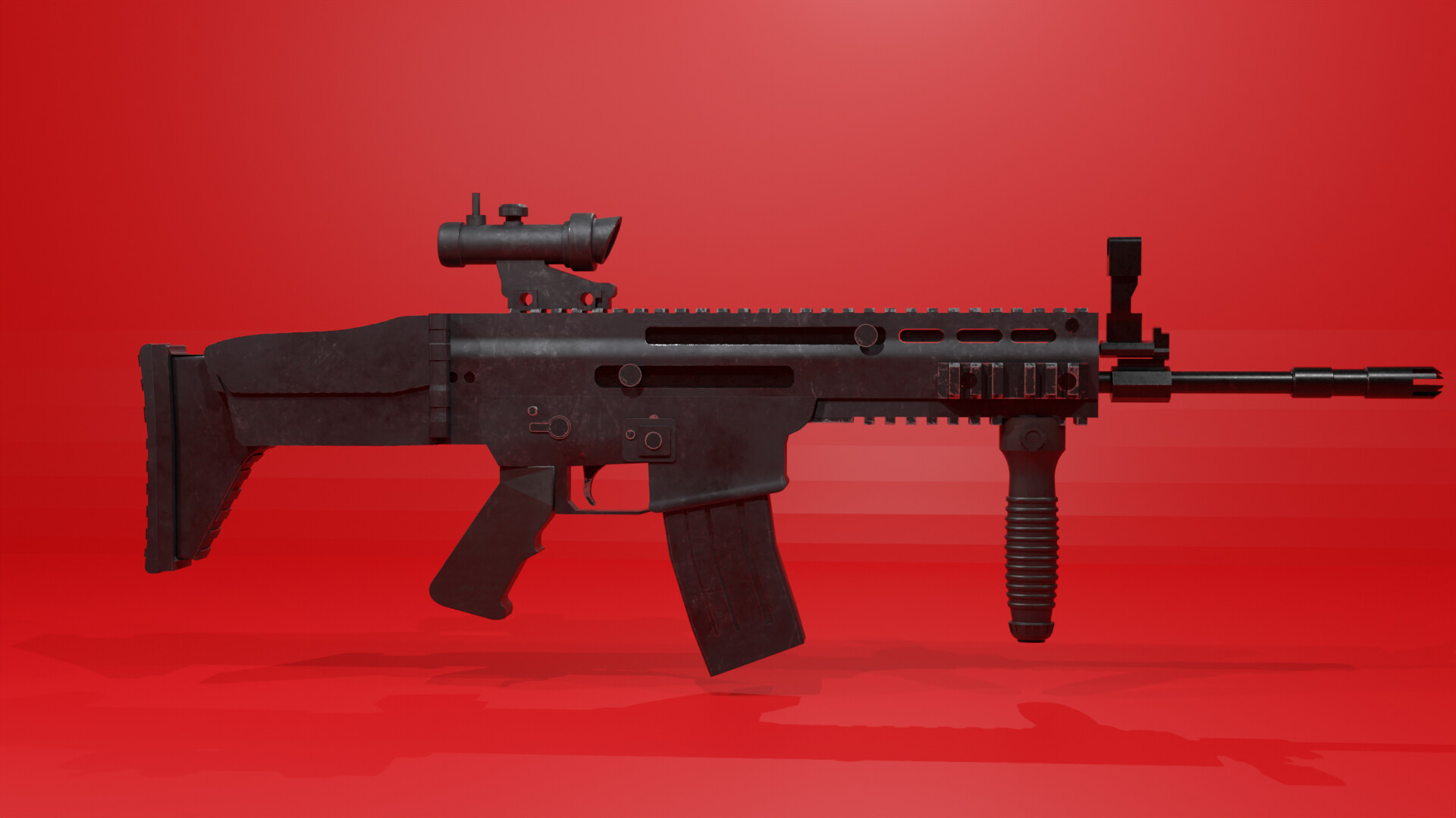 ArtStation - Simple FN-SCAR Assault Rifle