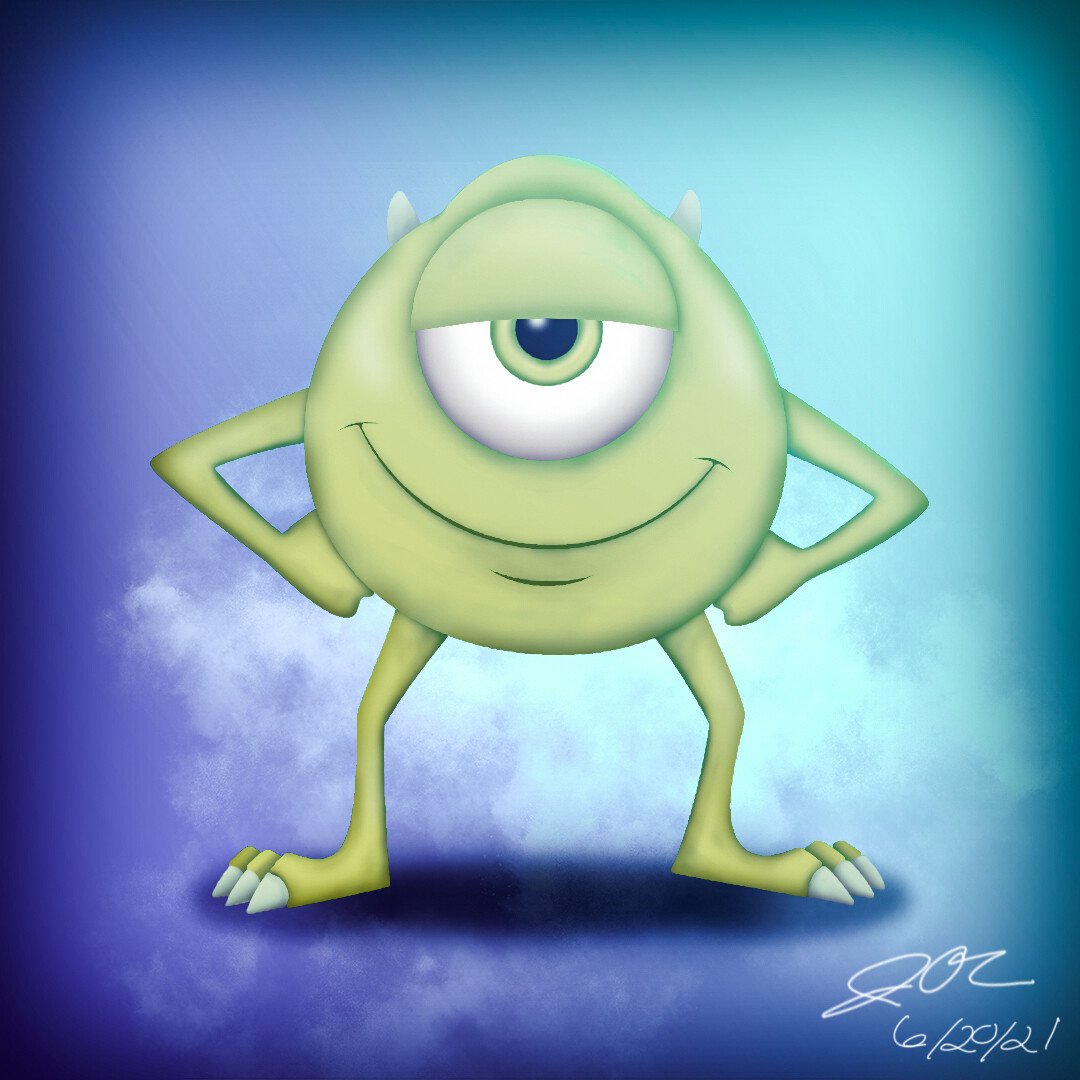 ArtStation - Mike Wazowski (Monster's Inc)