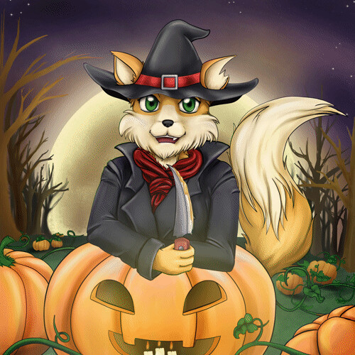 ArtStation - ANIMATED- GLOWING HALLOWEEN FIELD