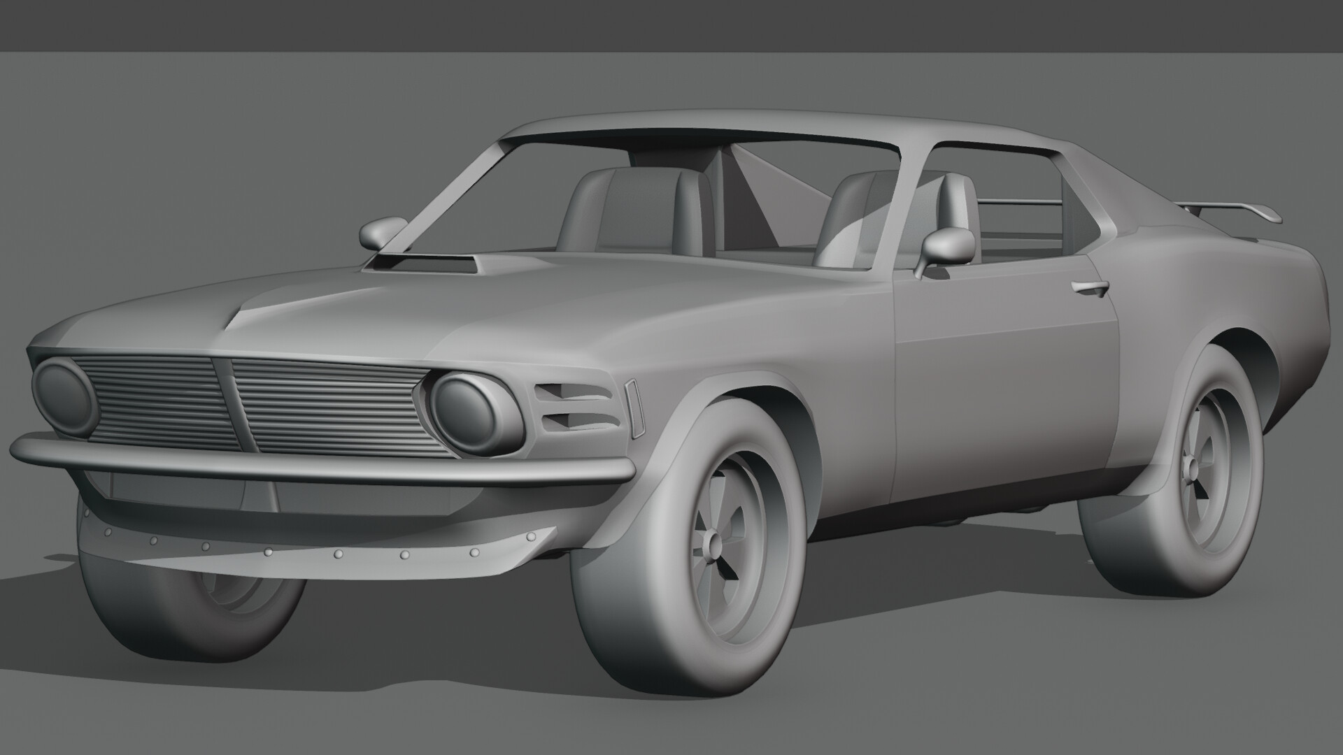 ArtStation - Unfinished Mustang 3D Model