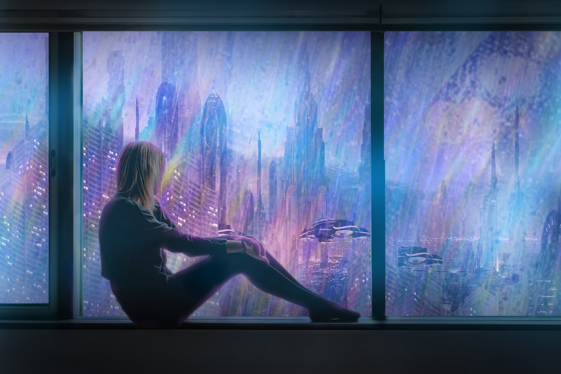 ArtStation - holographic rain