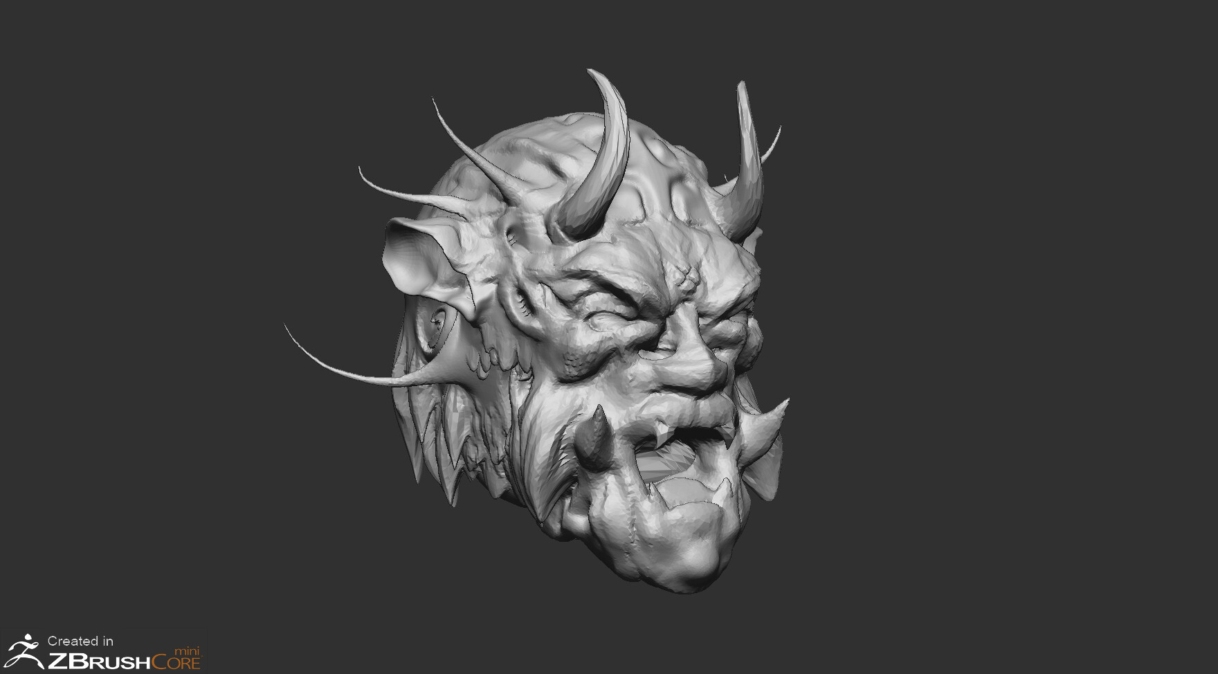 ArtStation - Lava king head sculpt