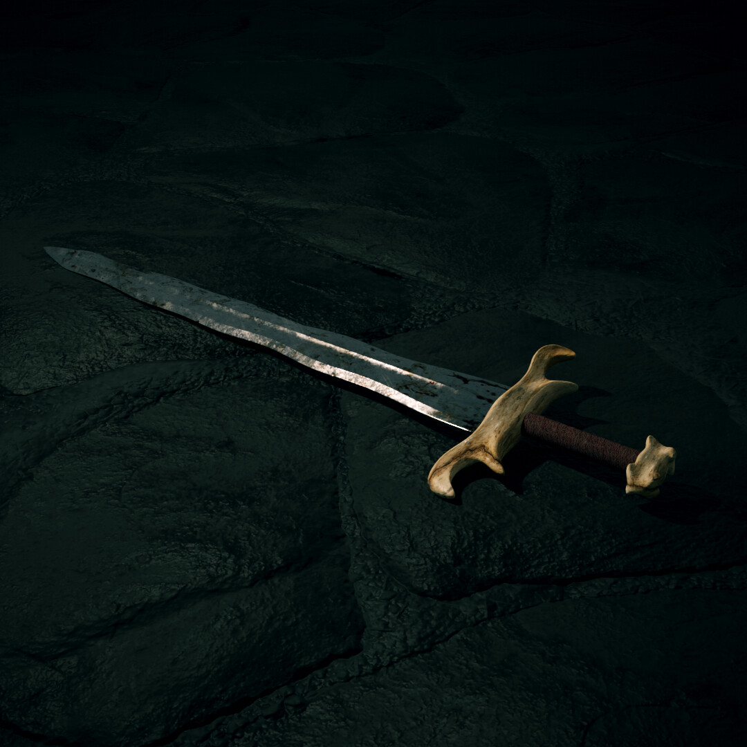 ArtStation - Short sword - Bone