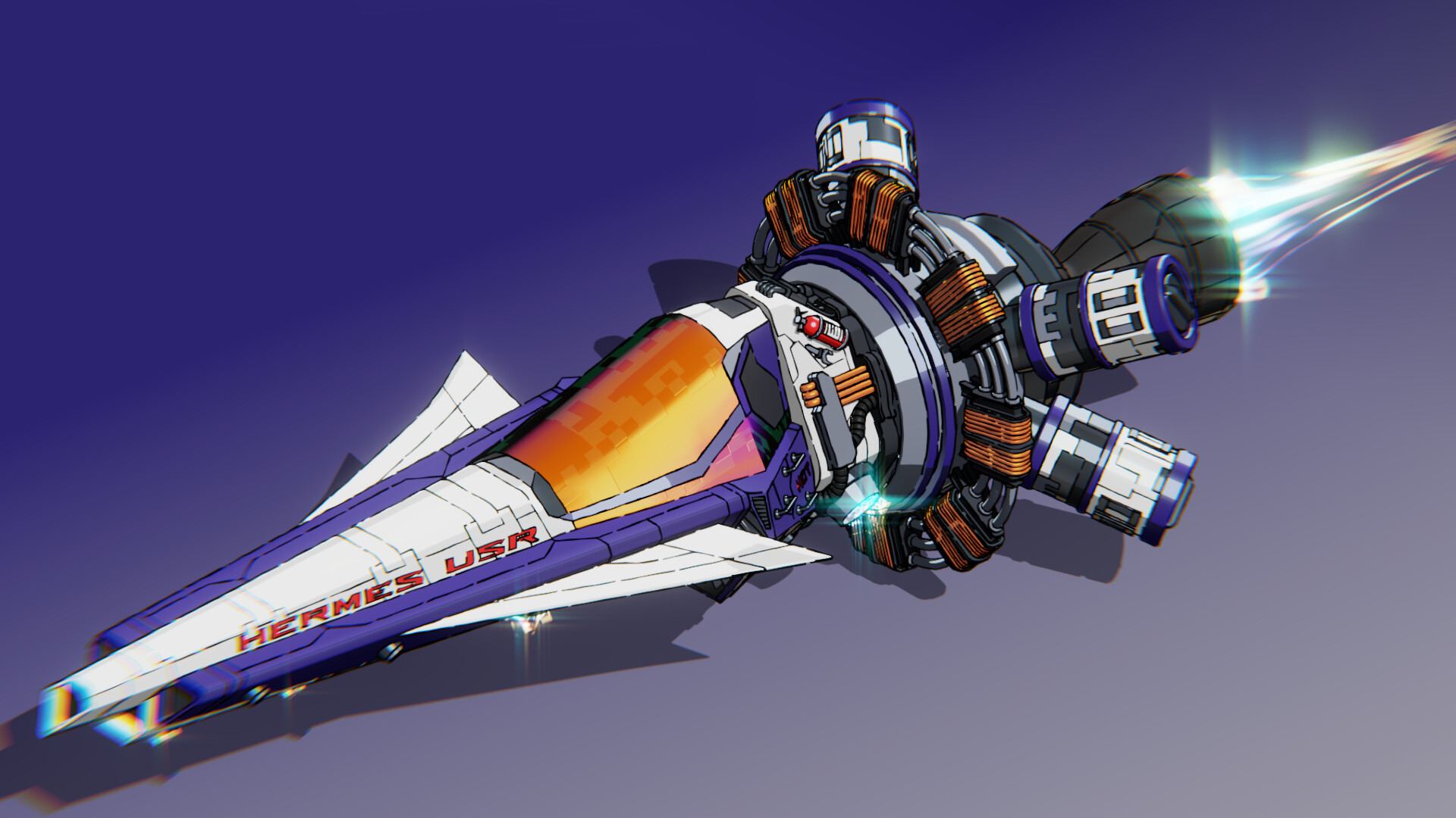 ArtStation - EEVEE NPR Study: SciFi Hovership Concept