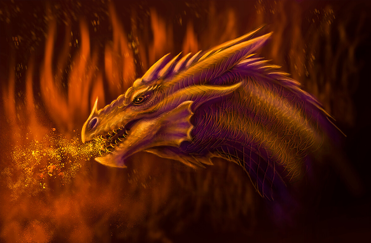 ArtStation - Fire breathing dragon