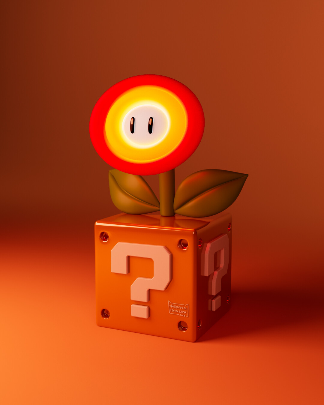 ArtStation - Super Mario Fire Flower 3D